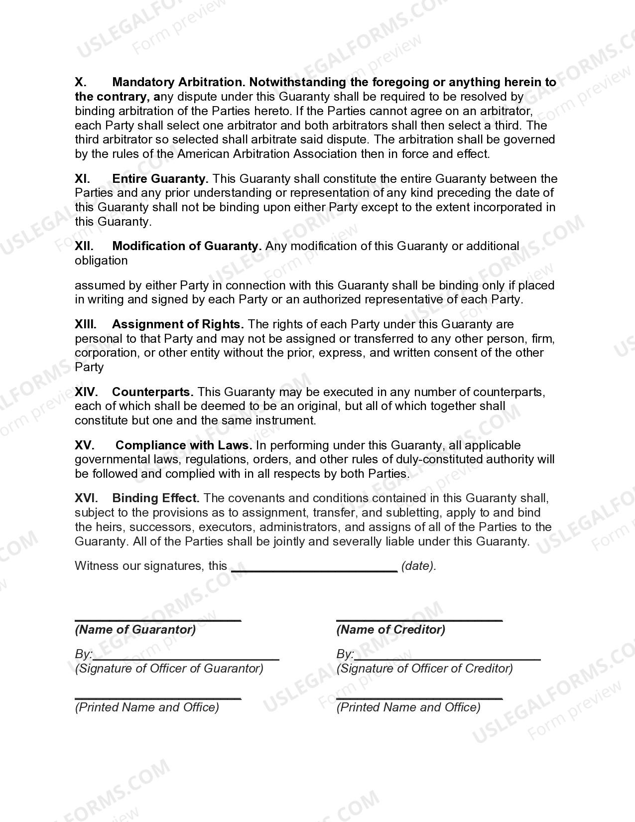 Guaranty of Repayment of Bank Loan with Deposit of Additional Security ...