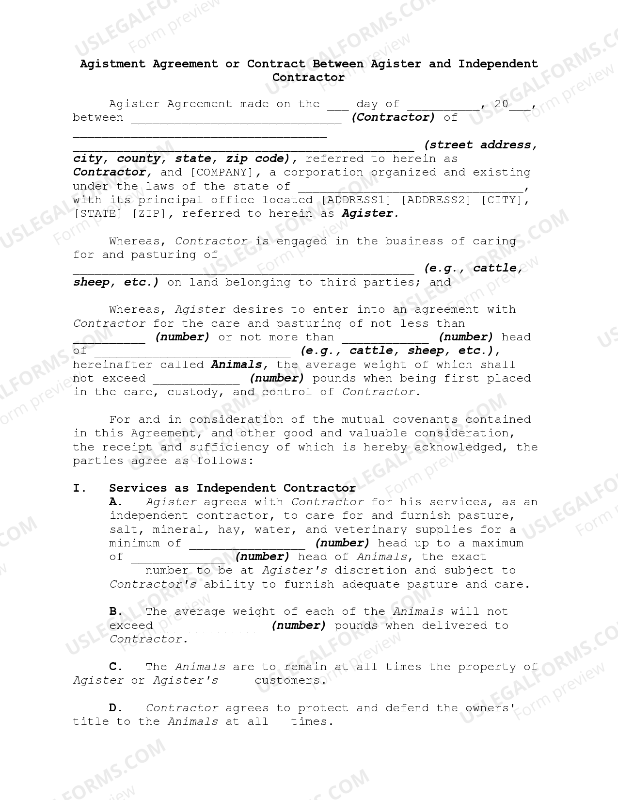 Agreement or Contract Between Graphic Designer and Self-Employed Independent Contractor | US ...