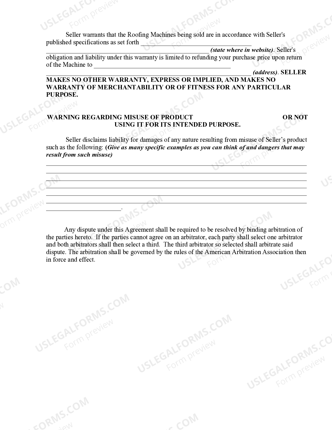 Disclaimer of Warranties and Warnings in Connection with Improper Use ...