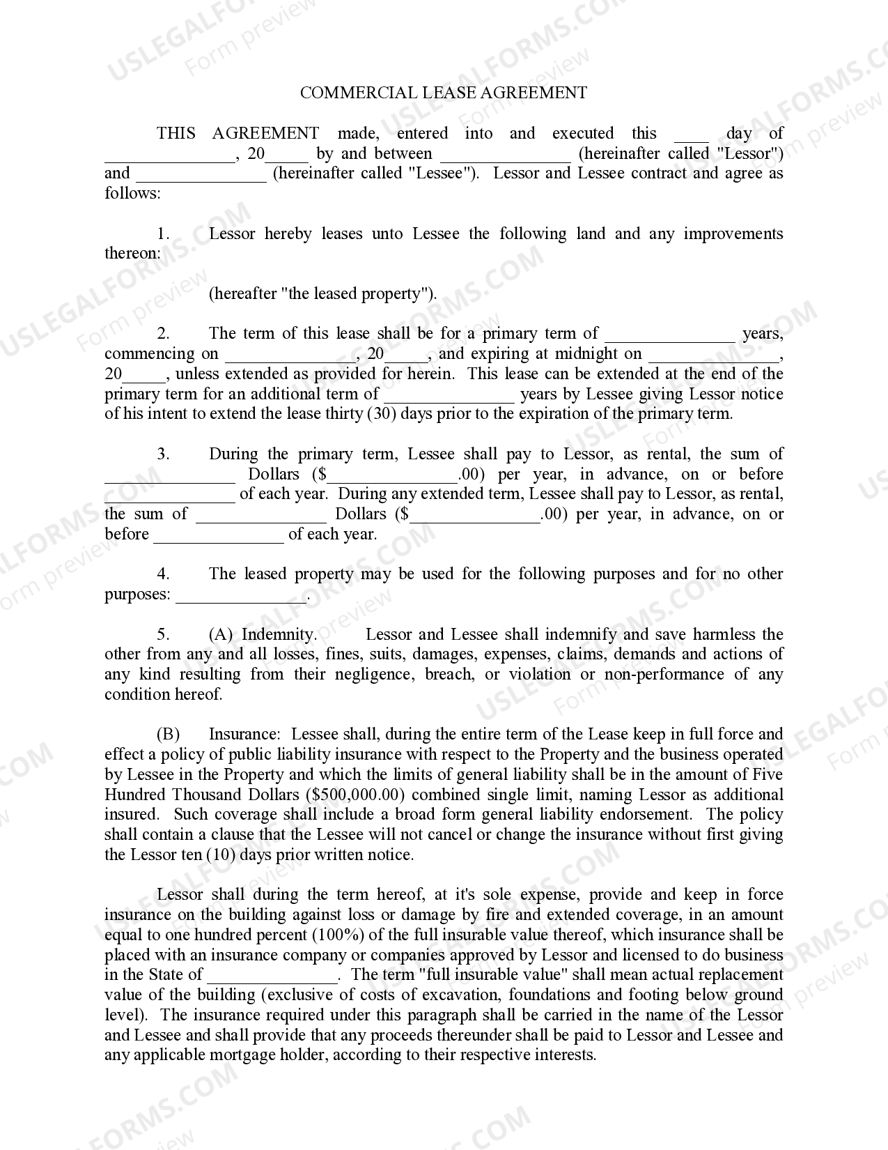 Commercial Building Lease | US Legal Forms