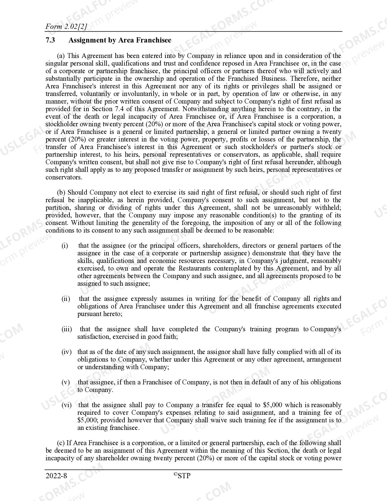 Area Development Agreement | US Legal Forms