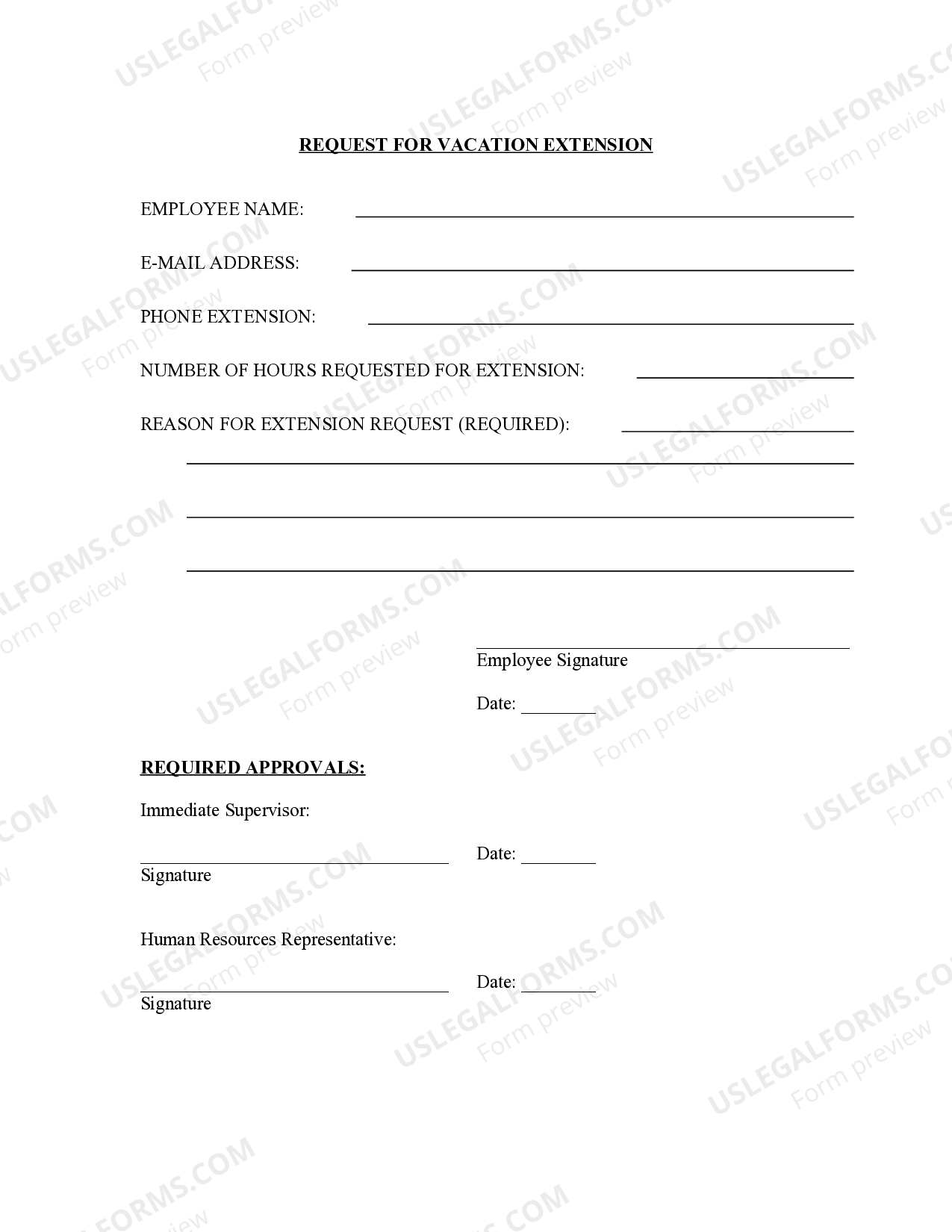 Virginia Request for Vacation Extension - Extend Vacation Request ...