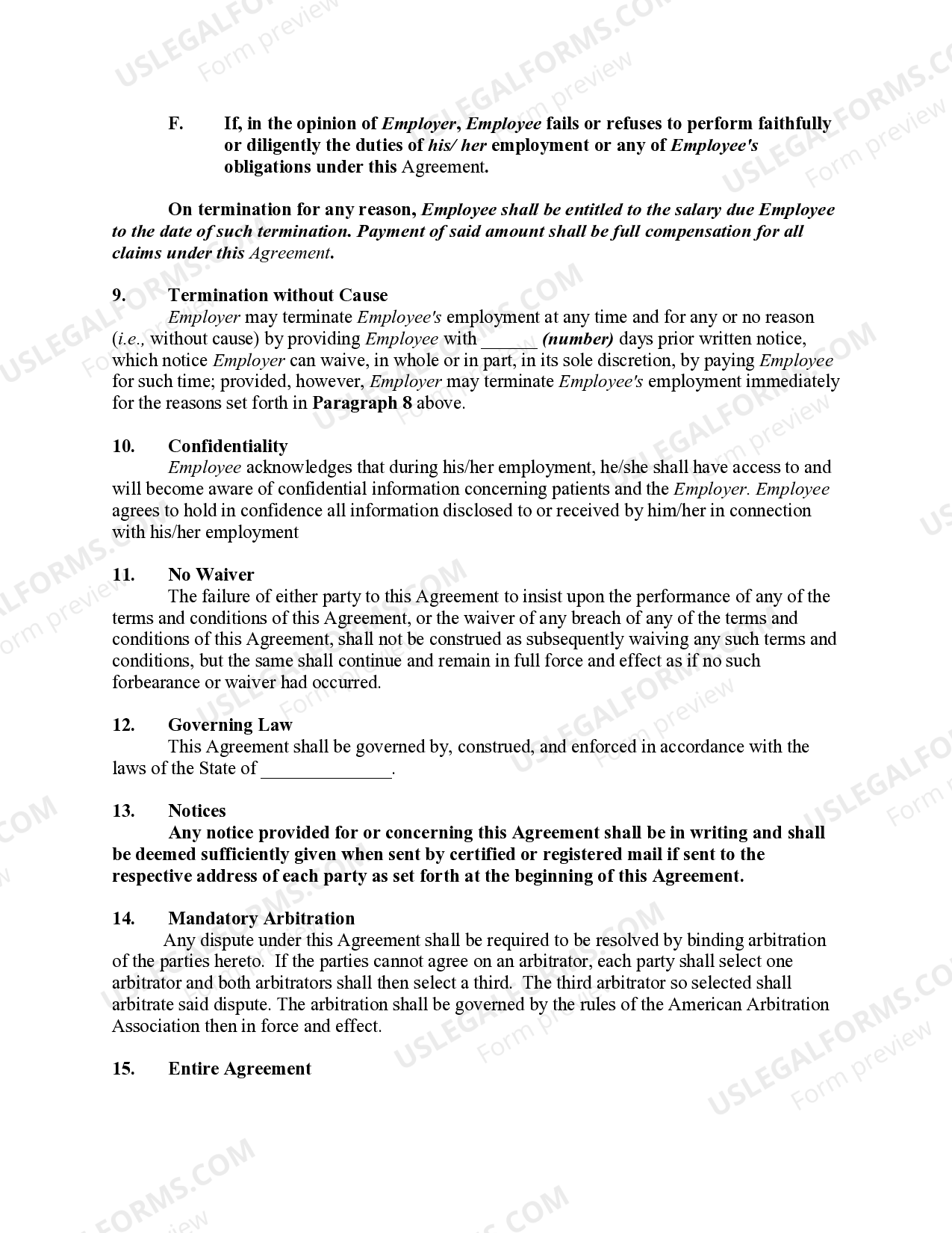 Physician???s Assistant Employment Agreement | US Legal Forms