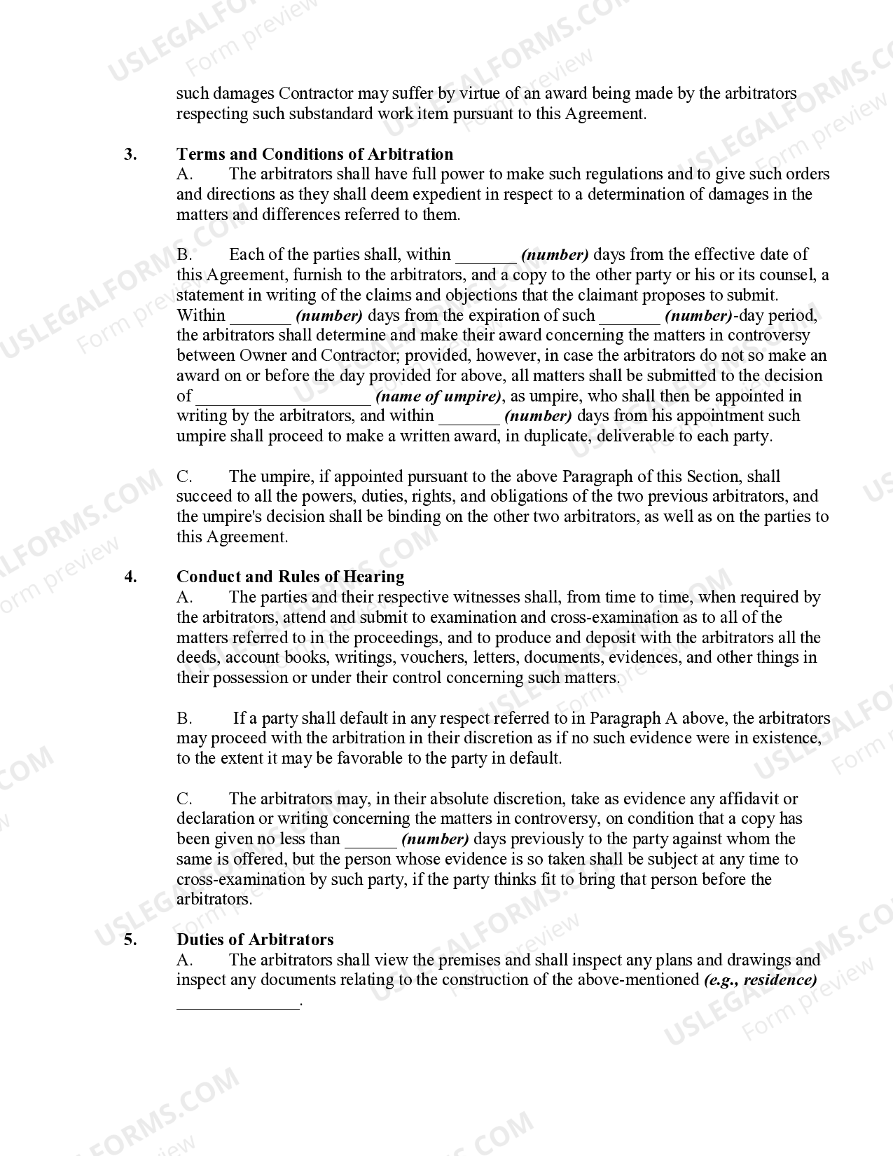 Submission to Arbitration of Dispute between Building Contractor and ...