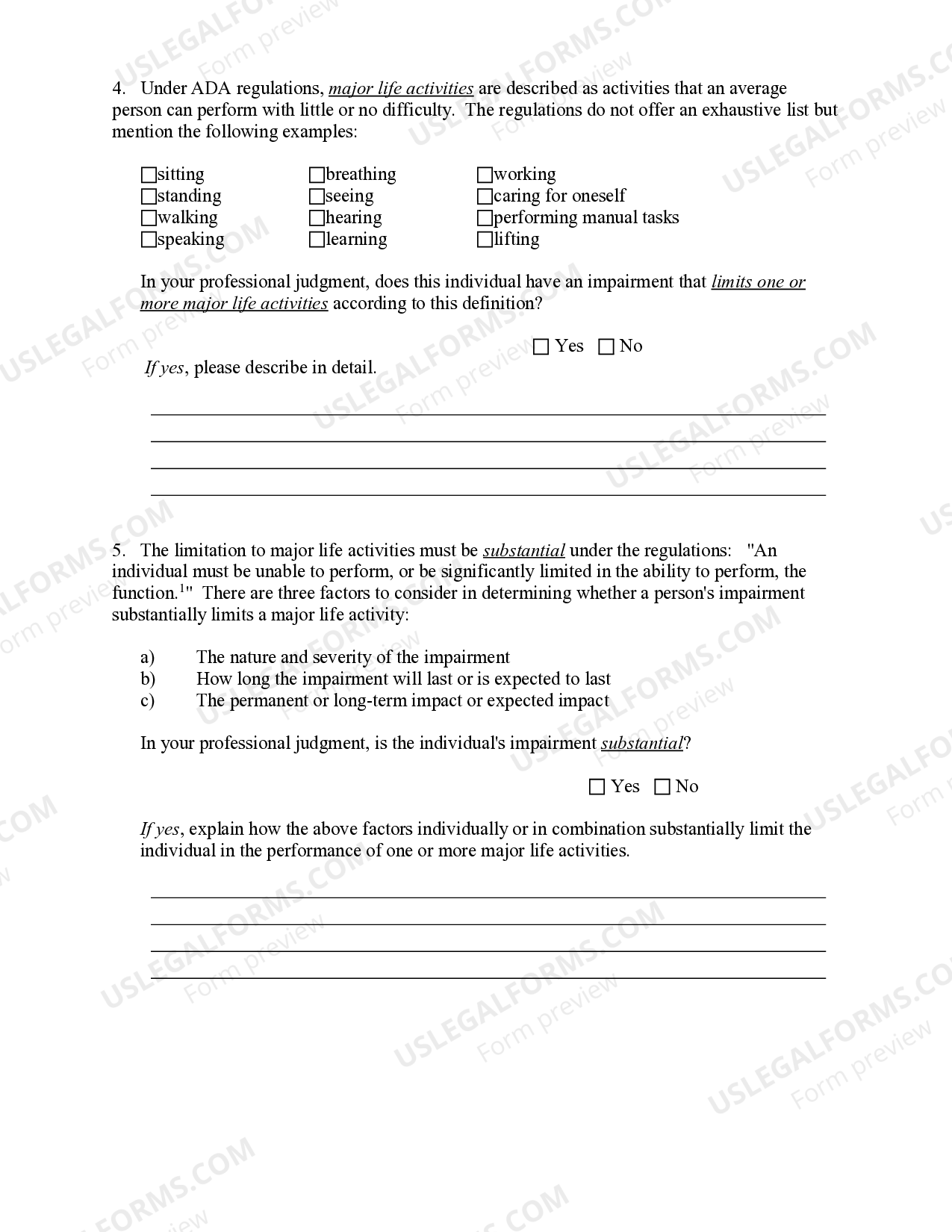 Colorado Request for Medical Status Evaluation Under ADA - Under Ada ...