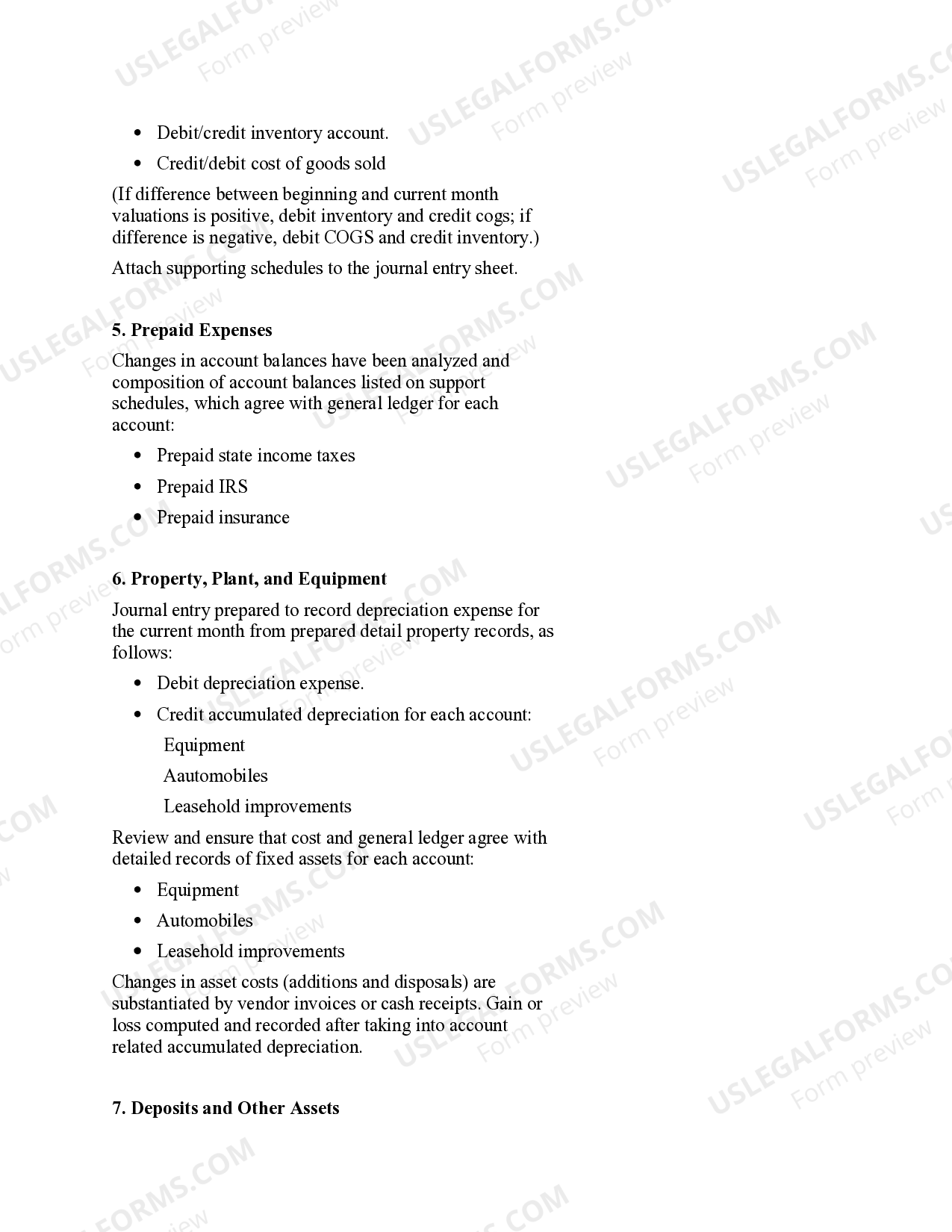Period-End Closing And Analysis | US Legal Forms