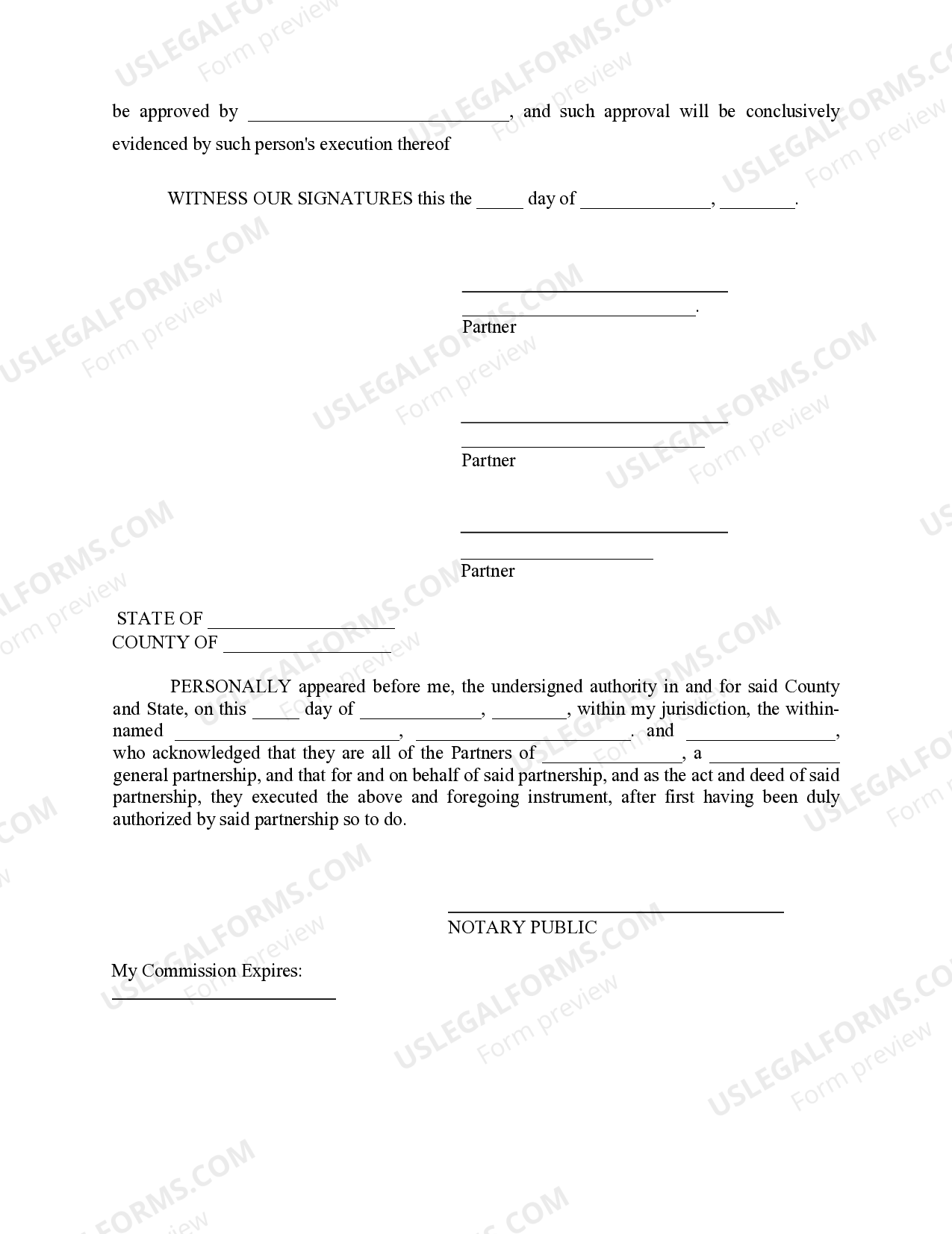 Partnership Resolution | US Legal Forms