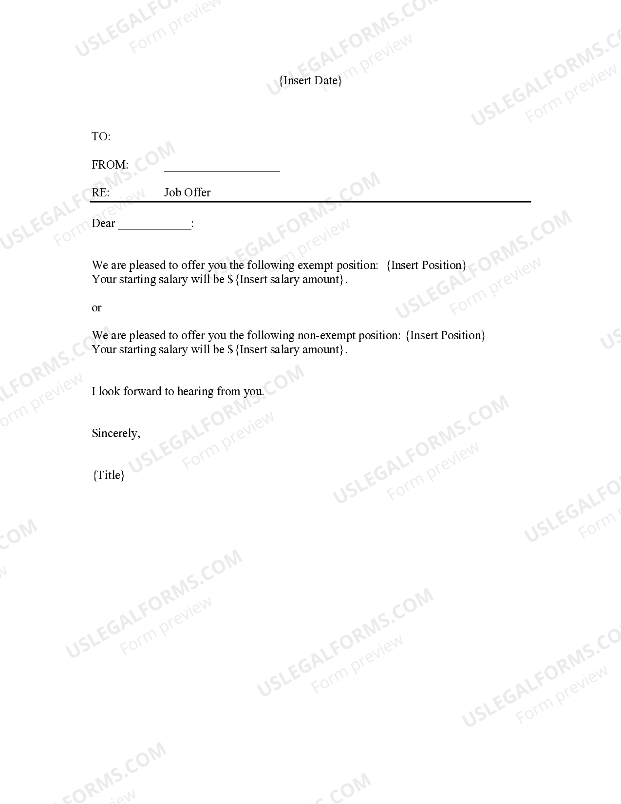 West Virginia Job Offer Letter for Consultant - Job Offer Letter | US ...