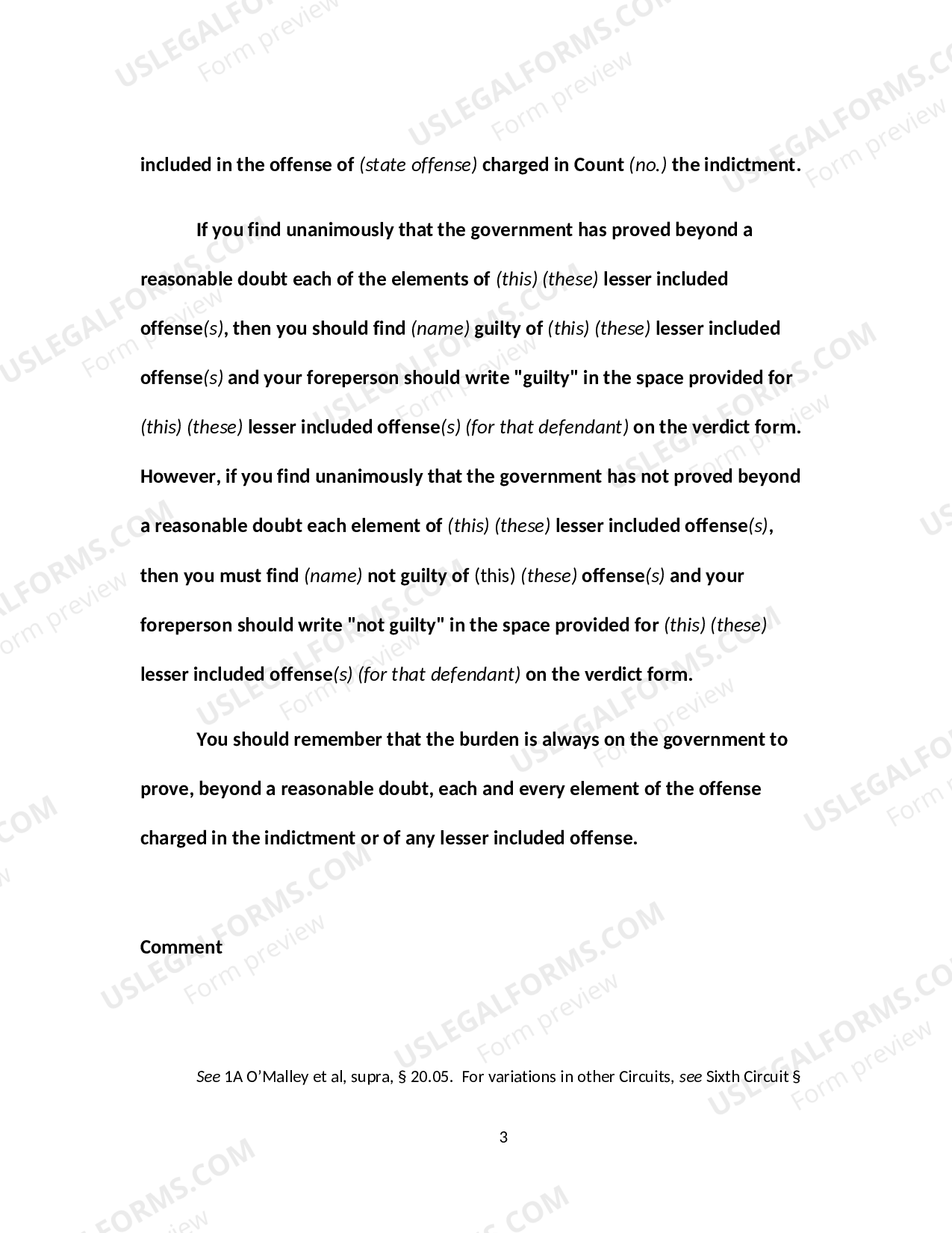 Lesser Included Offenses | US Legal Forms