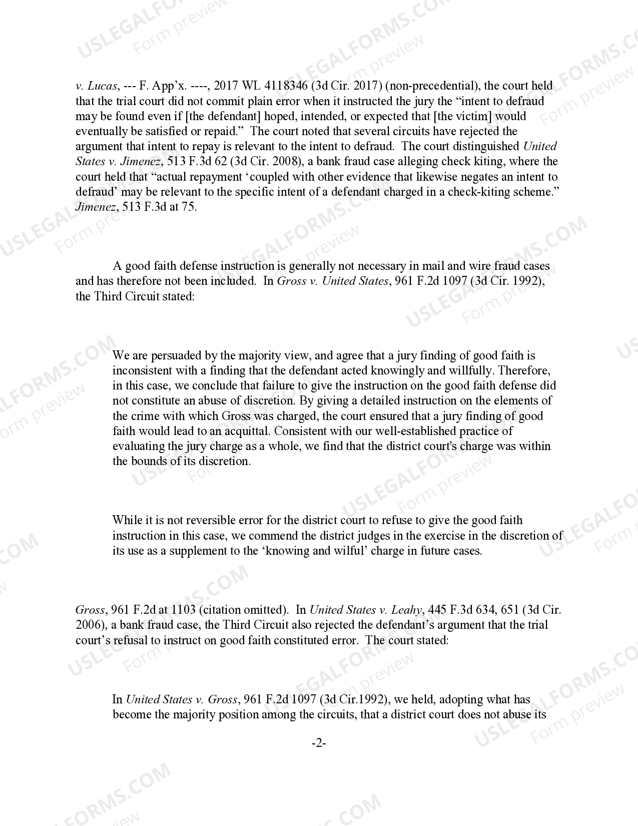 Mail or Wire Fraud - "Intent to Defraud" Defined (revised 2017) | US ...