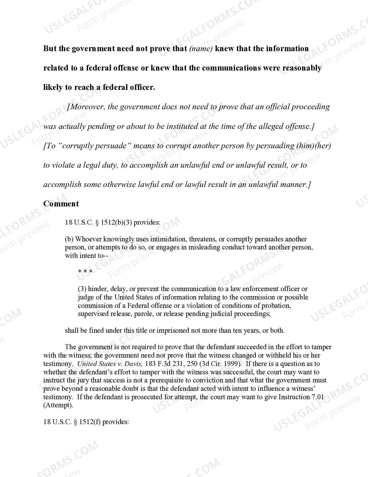 Obstruction of Justice - Hindering Communication Through Intimidation ...