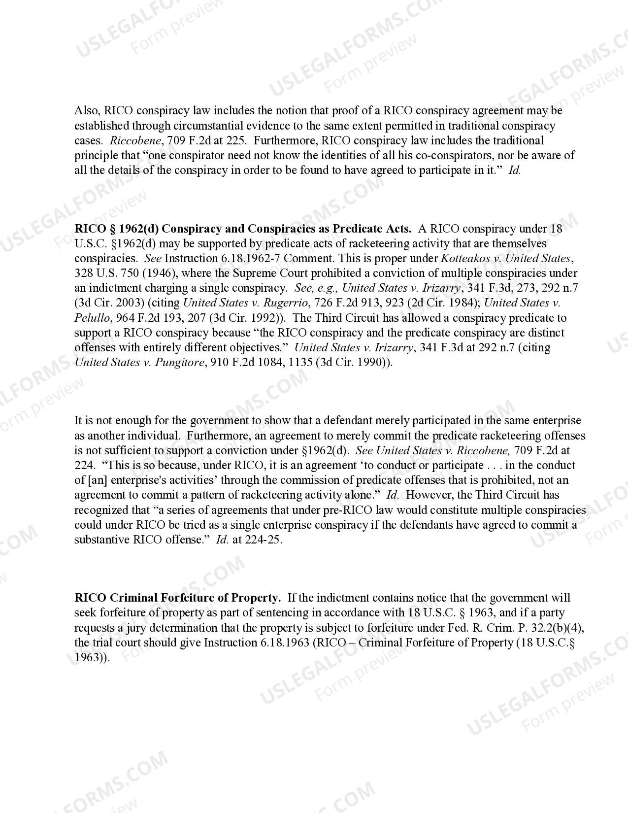RICO - Conspiracy; Elements of the Offense (18 U.S.C. Sec.1962(d)) | US ...