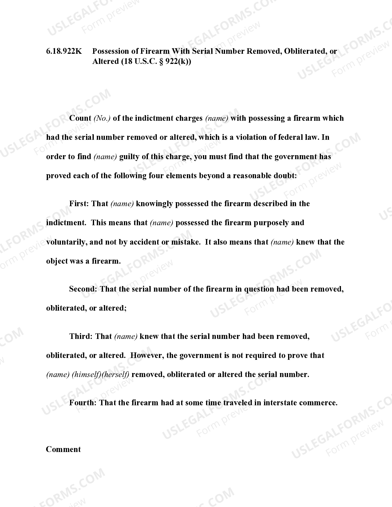 Possession of Firearm With Serial Number Removed, Obliterated, or ...