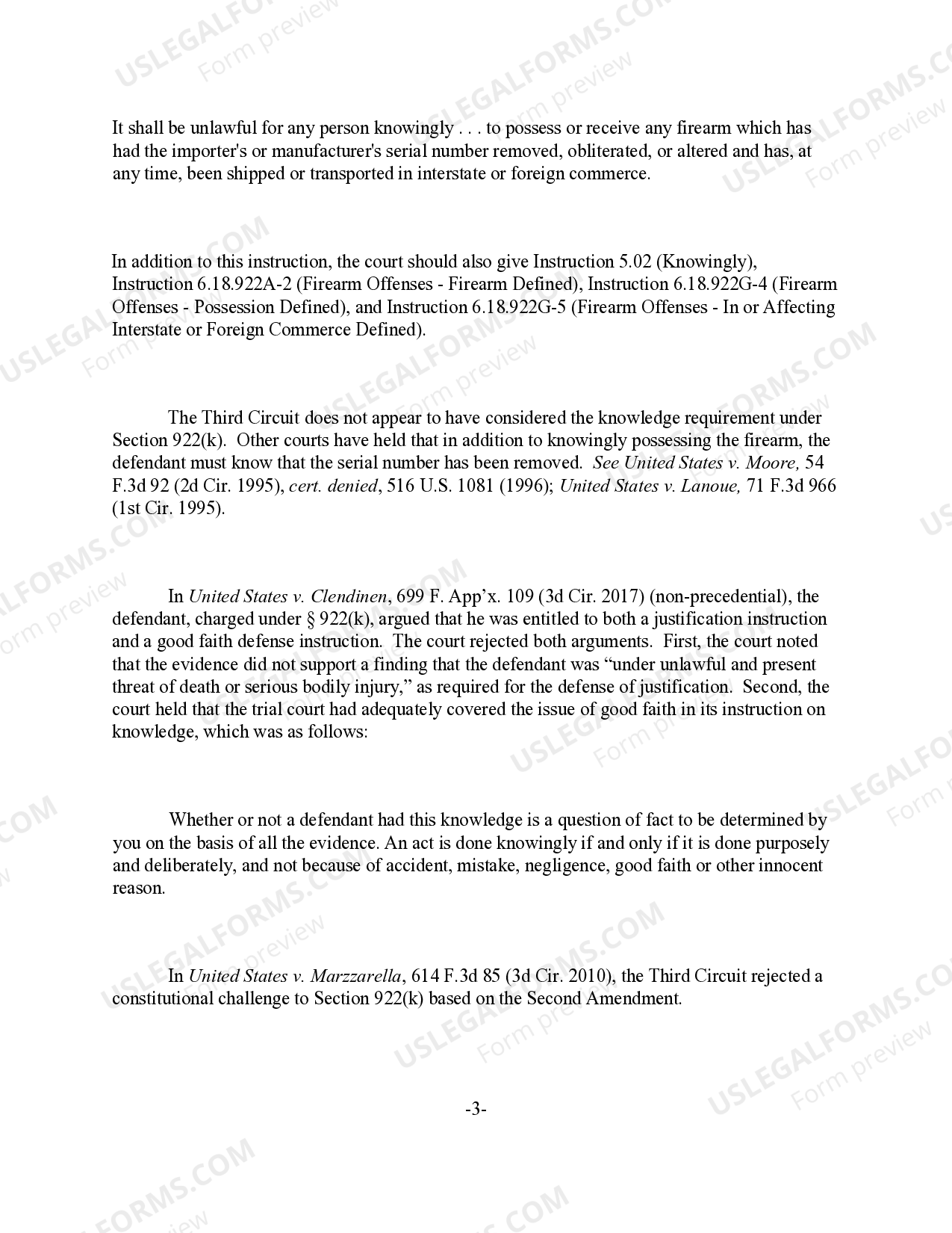 Possession of Firearm With Serial Number Removed, Obliterated, or Altered (18 U.S.C. Sec. 922(k ...