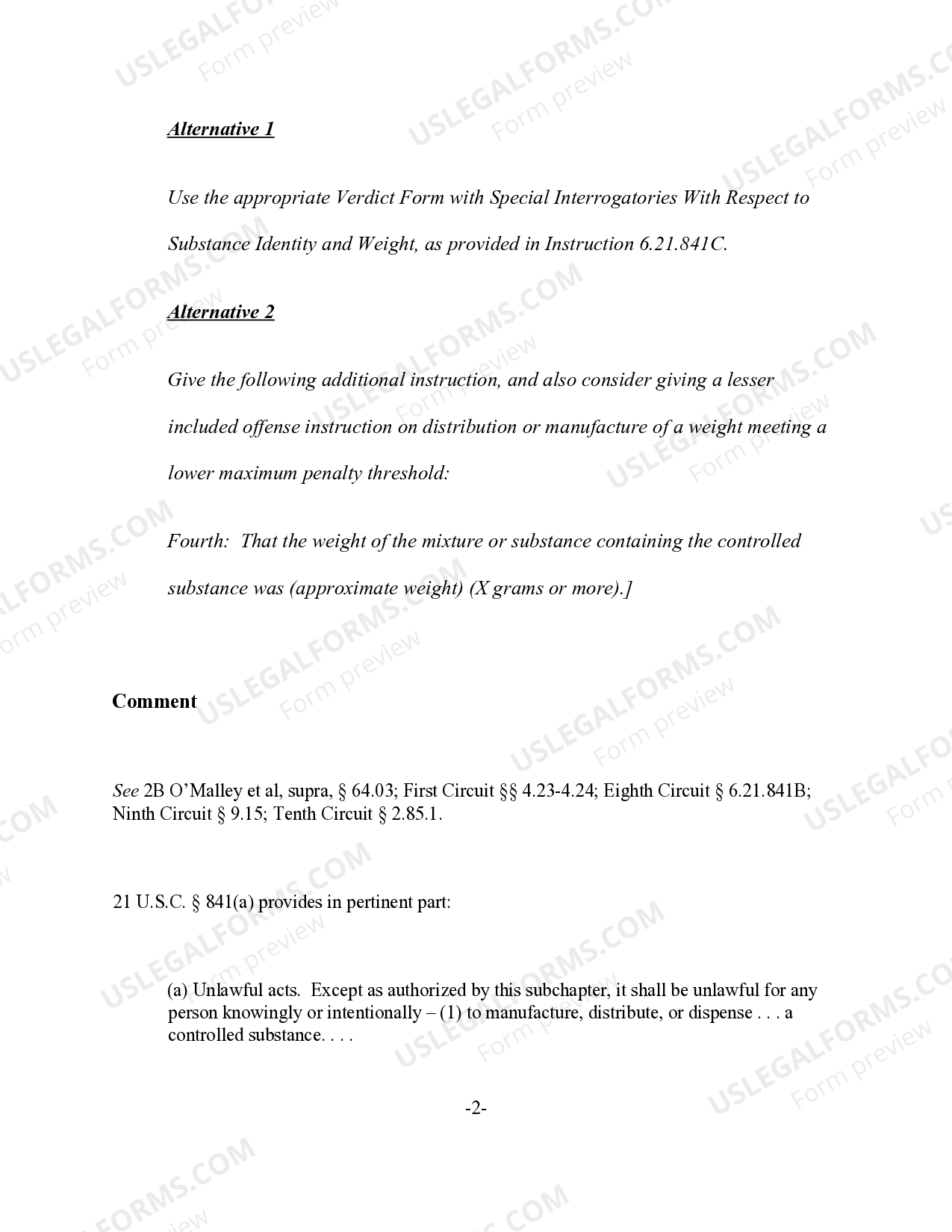 (Manufacture) (Distribute) a Controlled Substance (21 U.S.C. Sec. 841(a ...