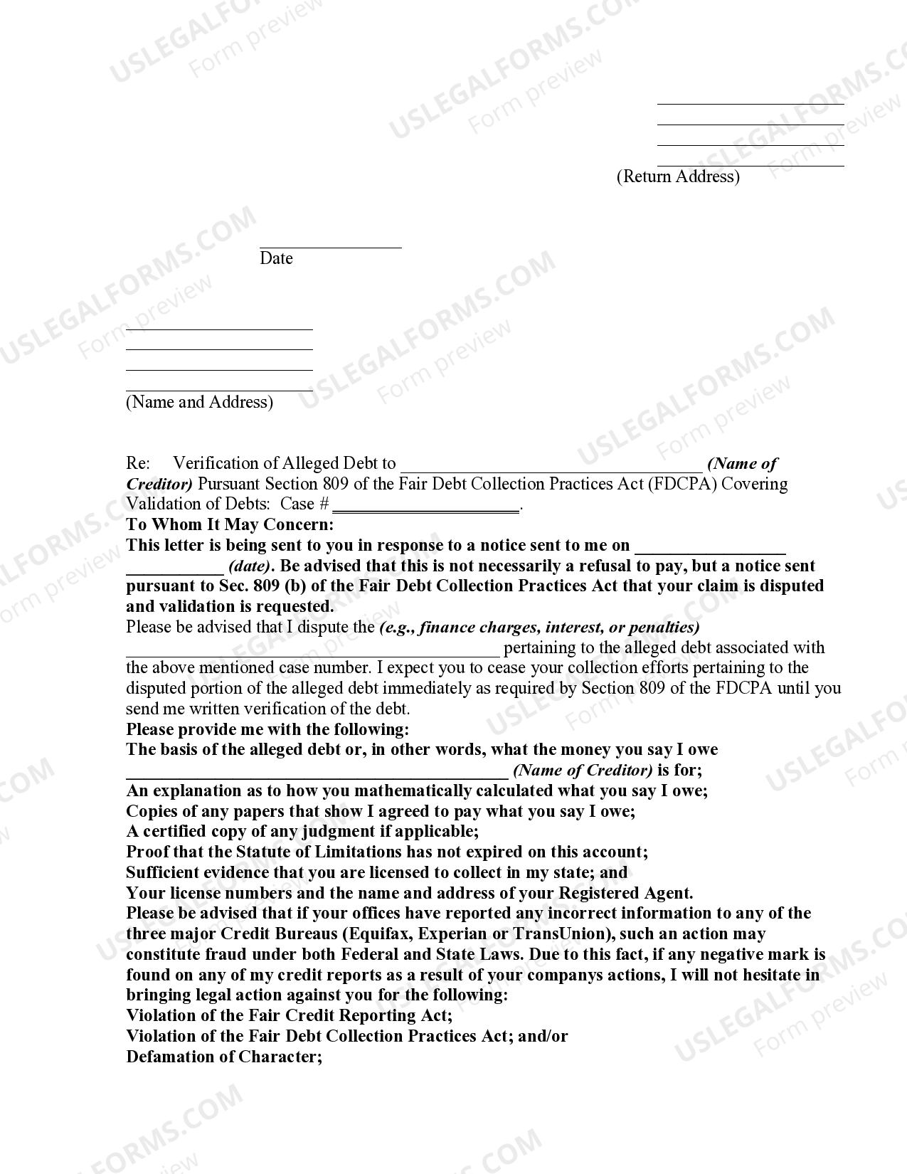 Letter Denying that Alleged Debtor Owes the Amount of Finance Charges - Denying Alleged | US ...