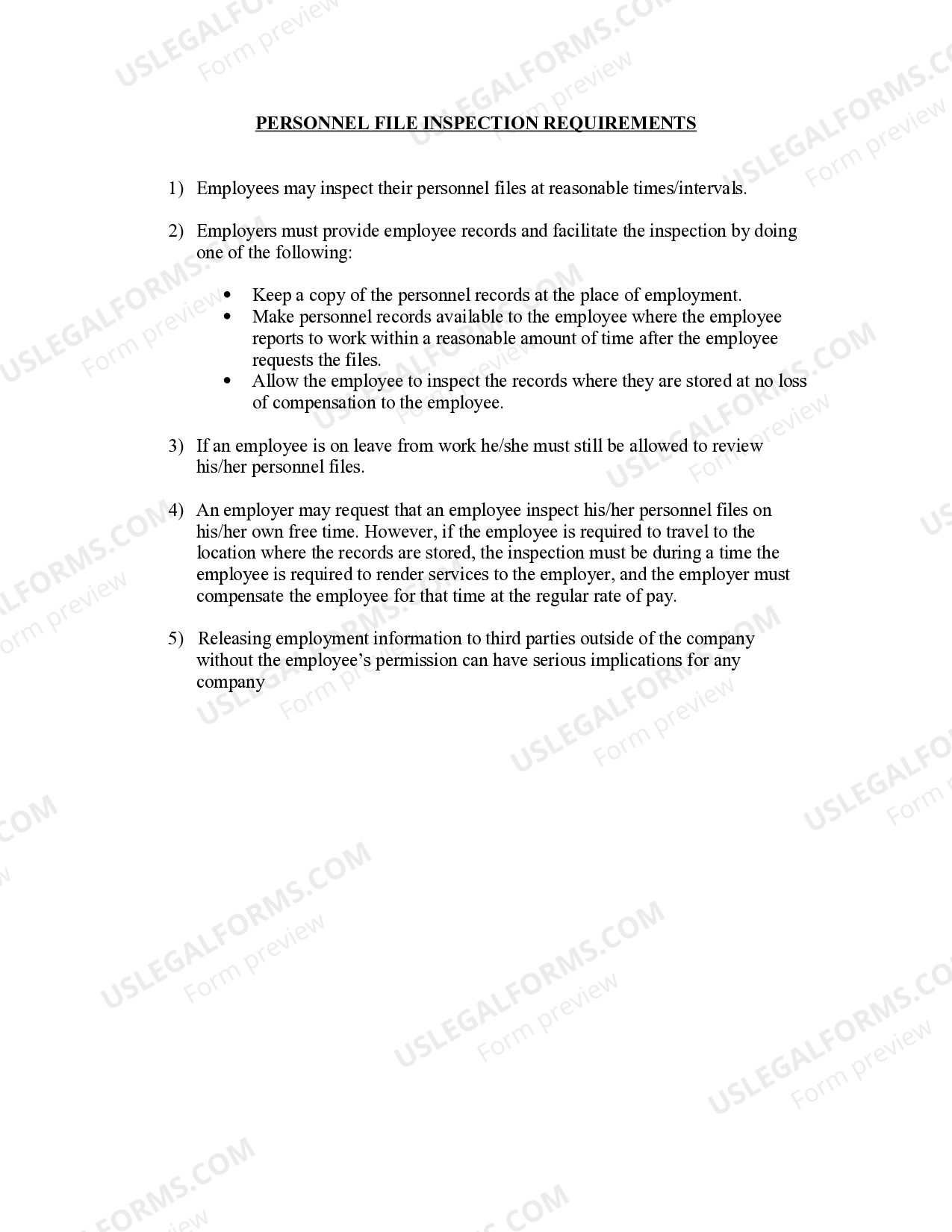 Mississippi Personnel File Inspection Requirements for Companies | US ...