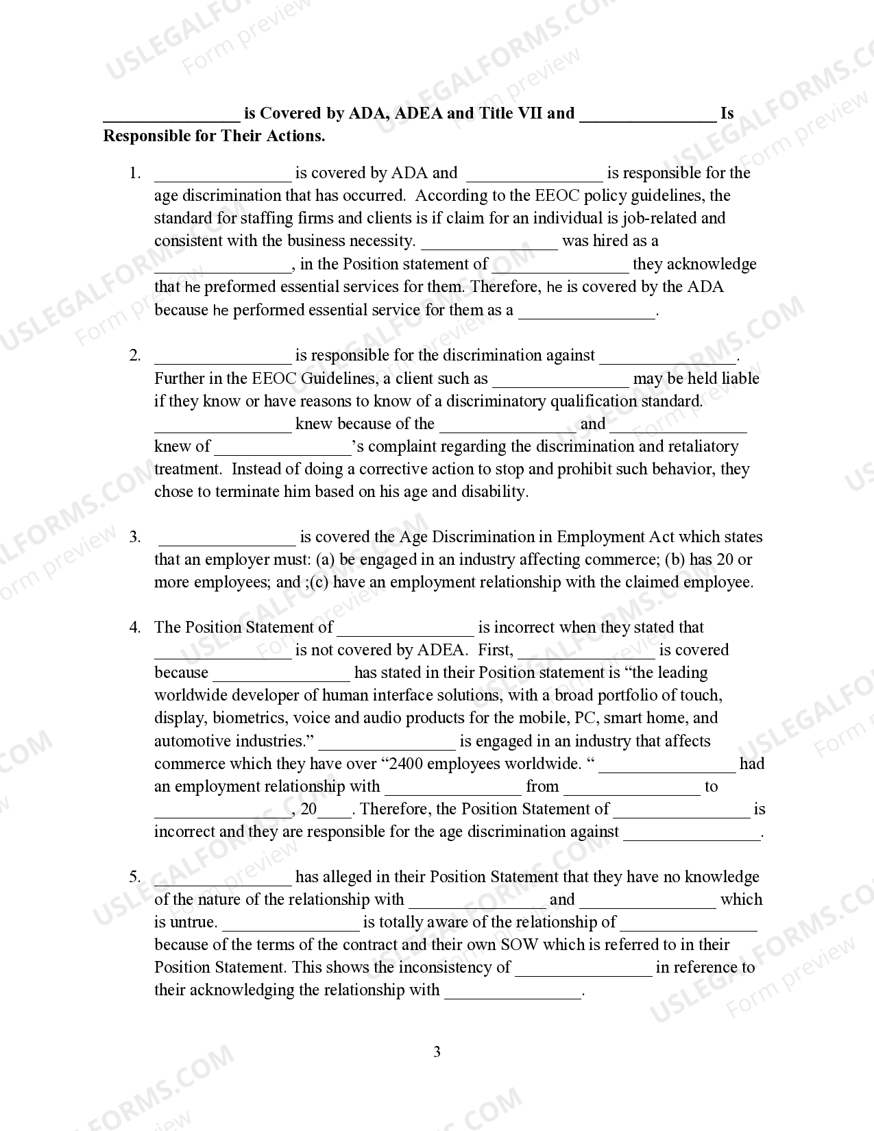 Formal Rebuttal to EEOC - How To Write A Rebuttal To A Position ...