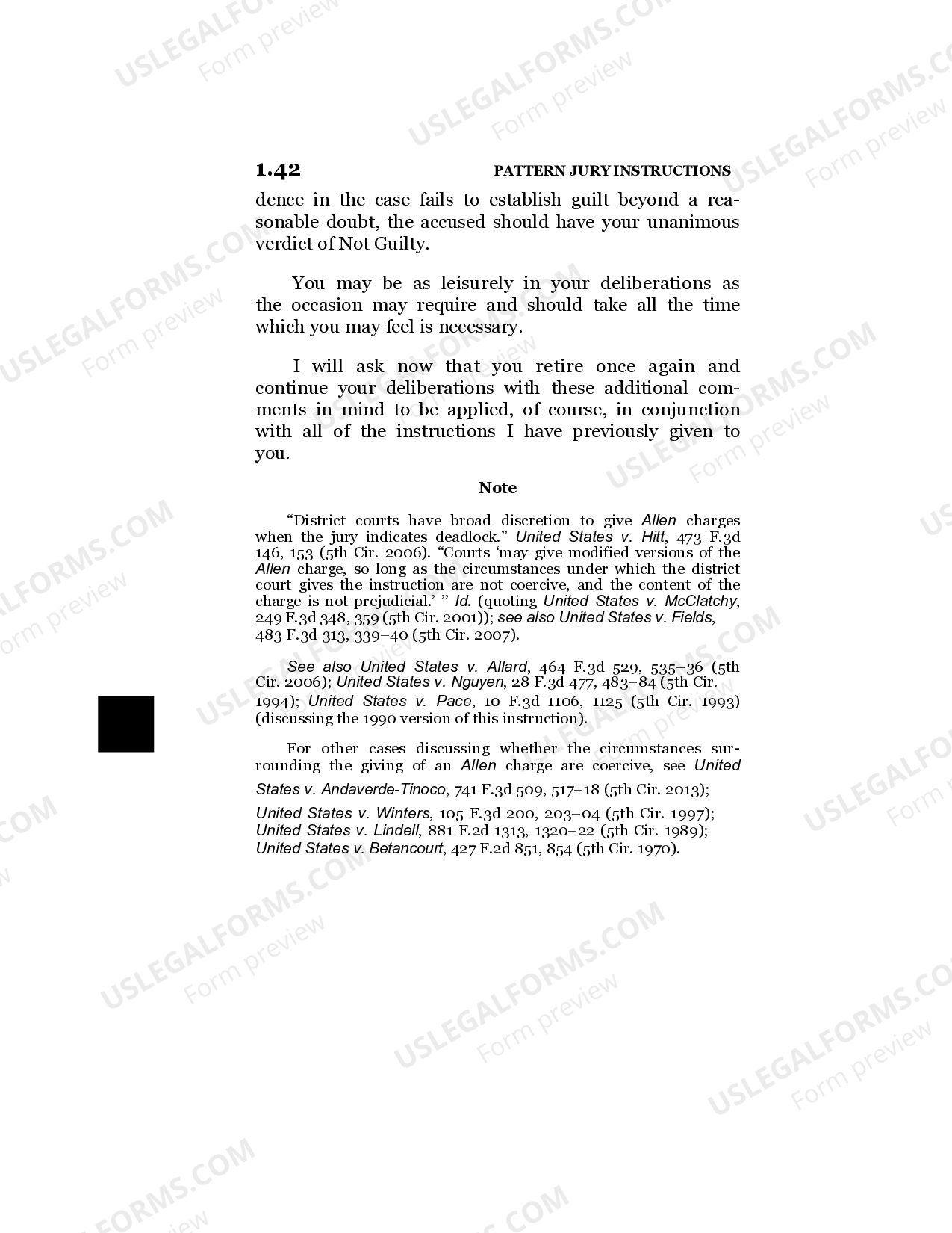 Modified "Allen" Charge | US Legal Forms