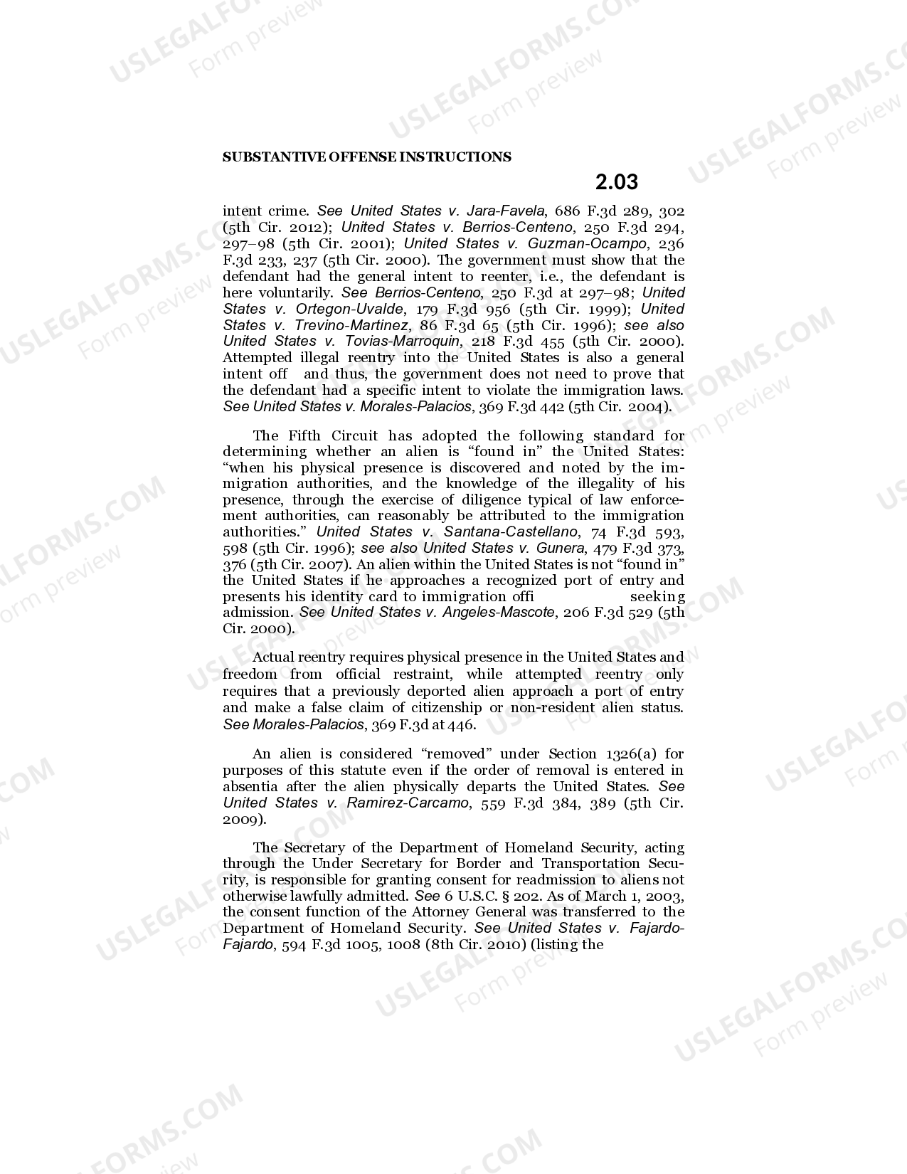 Illegal Re-entry Following Deportation | US Legal Forms