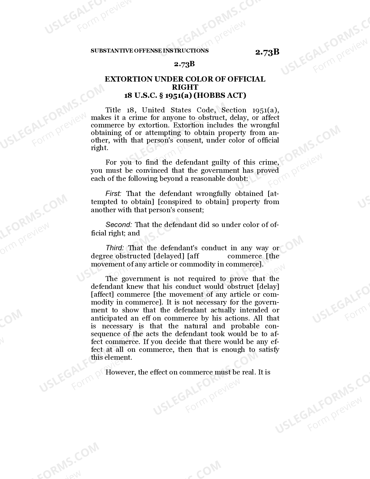 Extortion under Color of Official Right | US Legal Forms