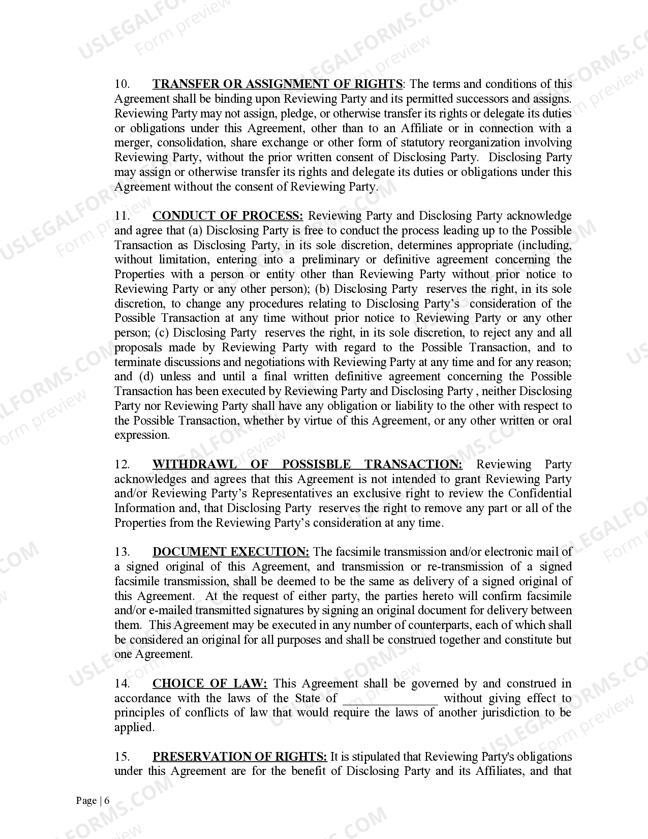 Confidentiality Agreement for Offshore Operations without Limited ...