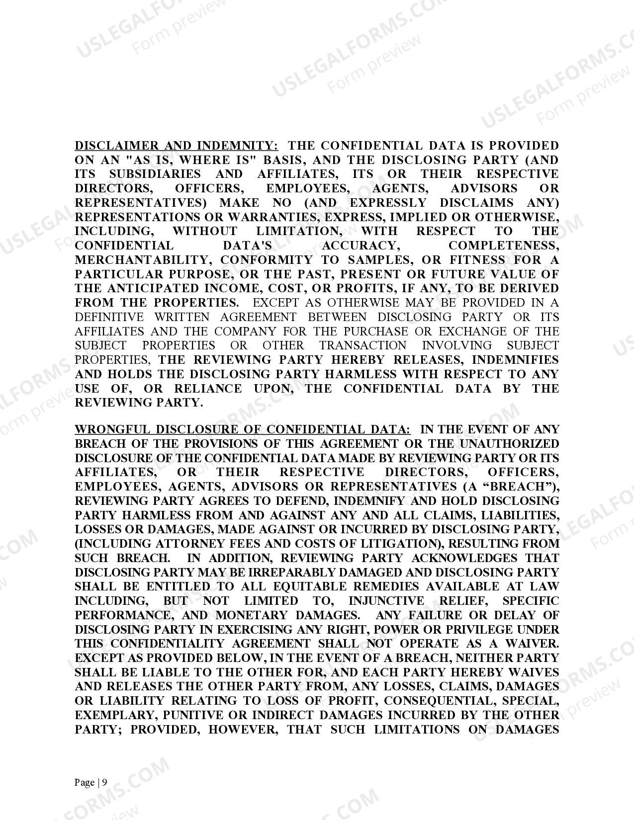 Confidentiality Agreement for Offshore Operations without Limited ...