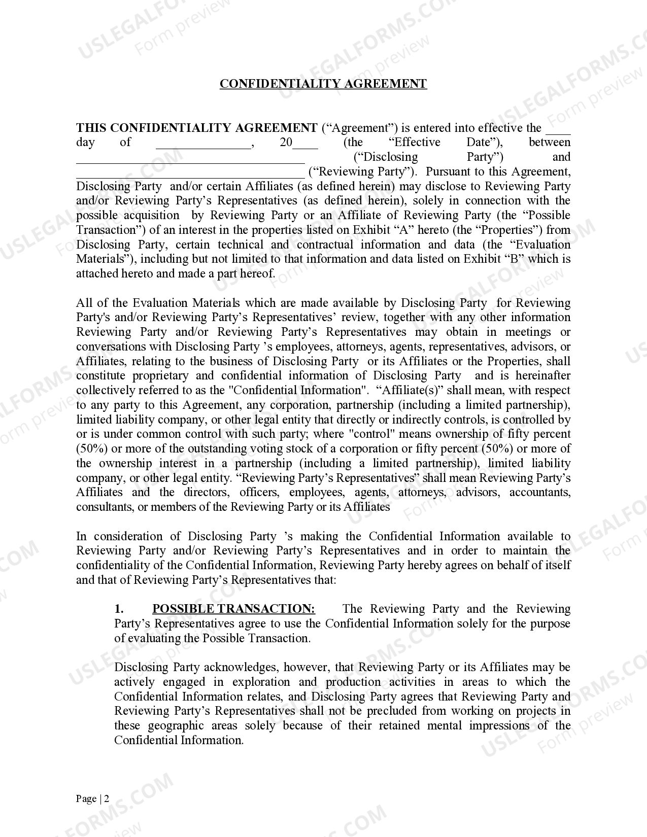 Confidentiality Agreement for Offshore Operations with Limited ...
