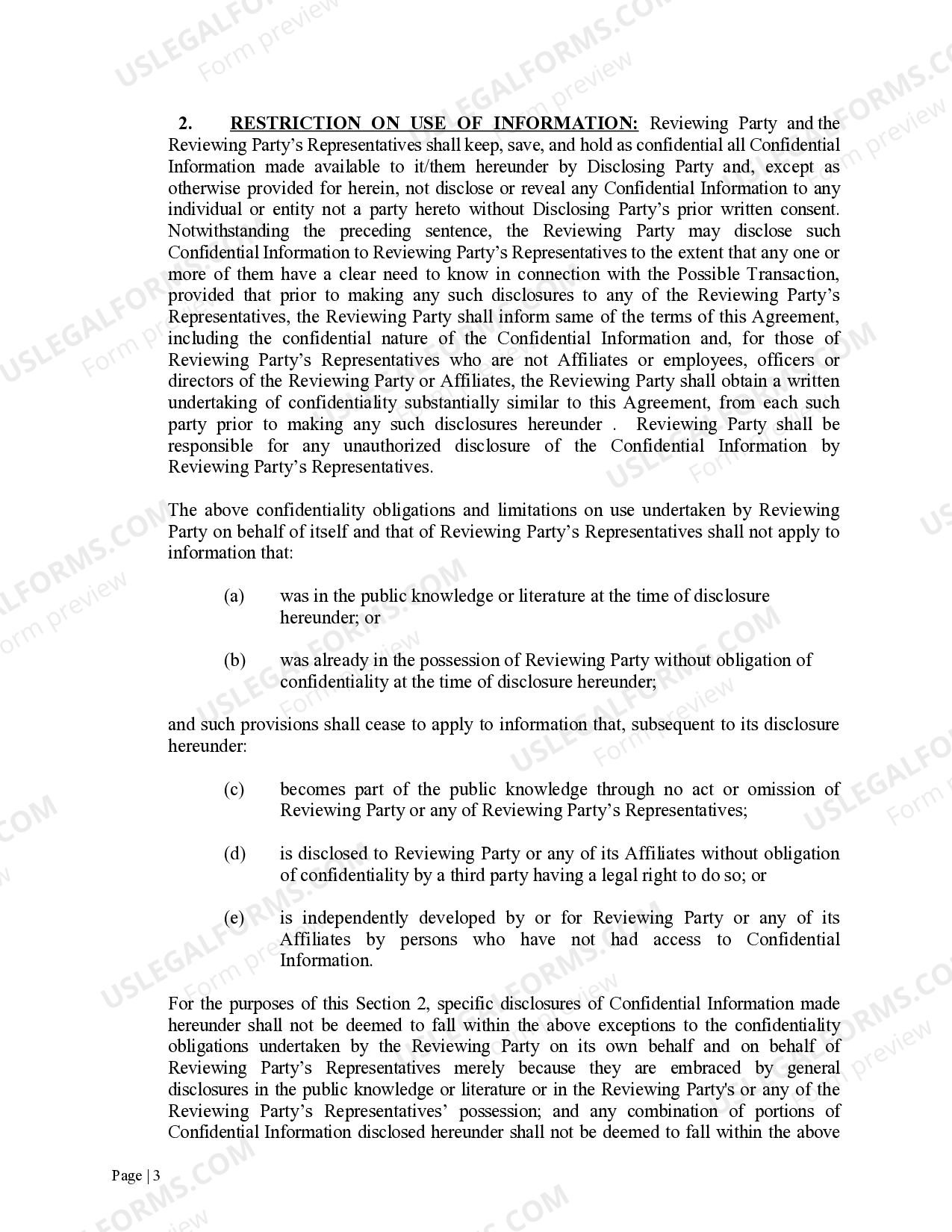 Confidentiality Agreement for Offshore Operations with Limited ...