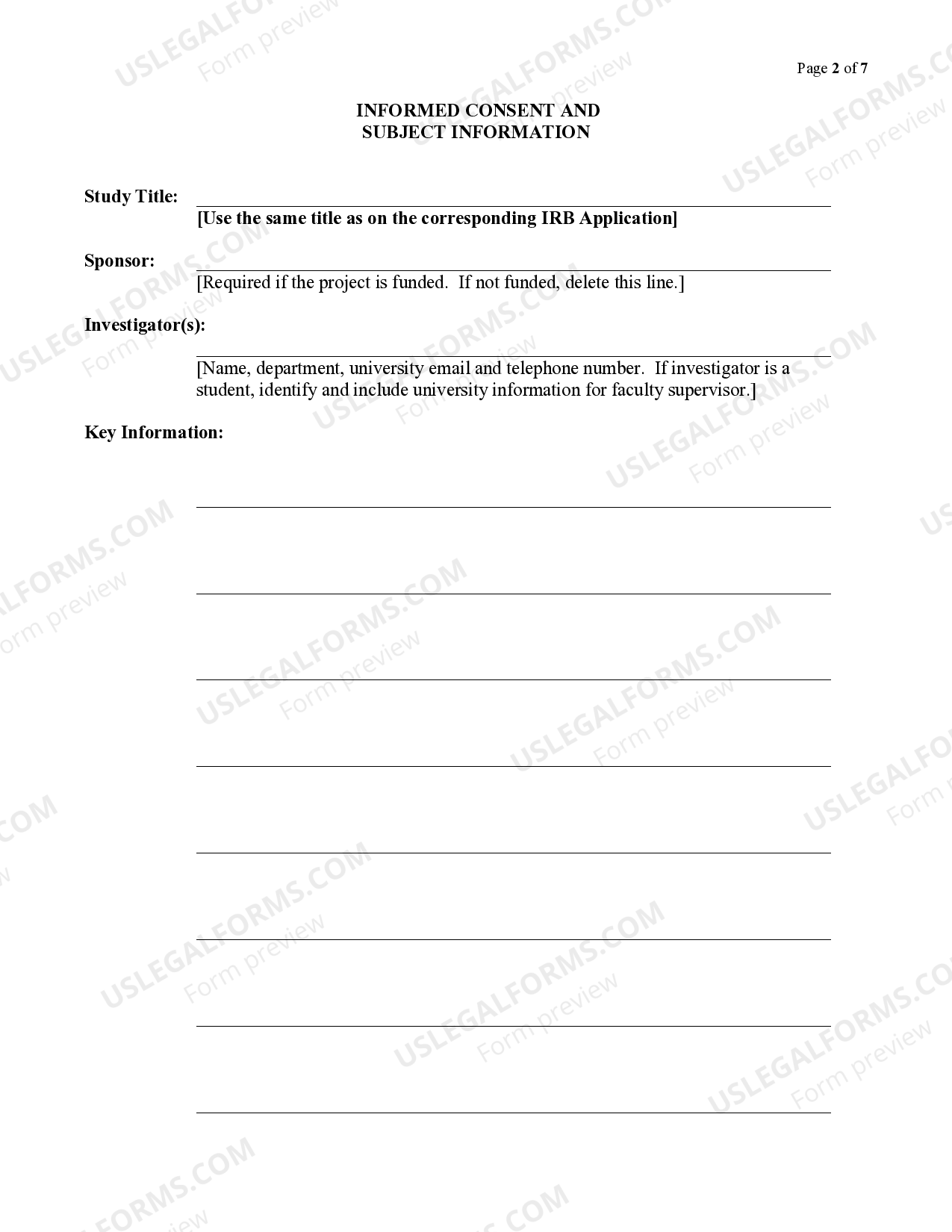 Informed Consent Form, Online Consent Form and Informed Consent ...