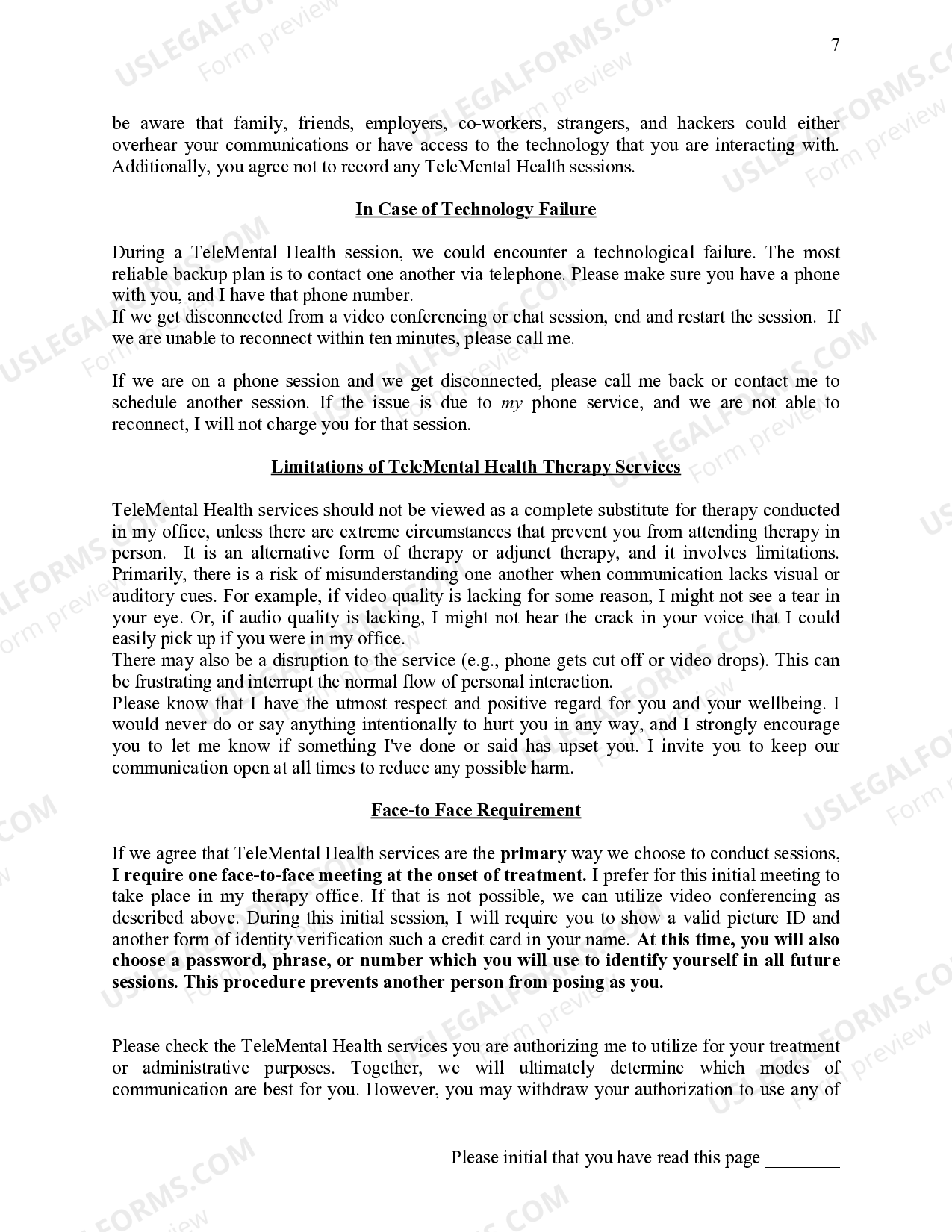 Informed Consent & Authorization for Traditional and Virtual Counseling ...