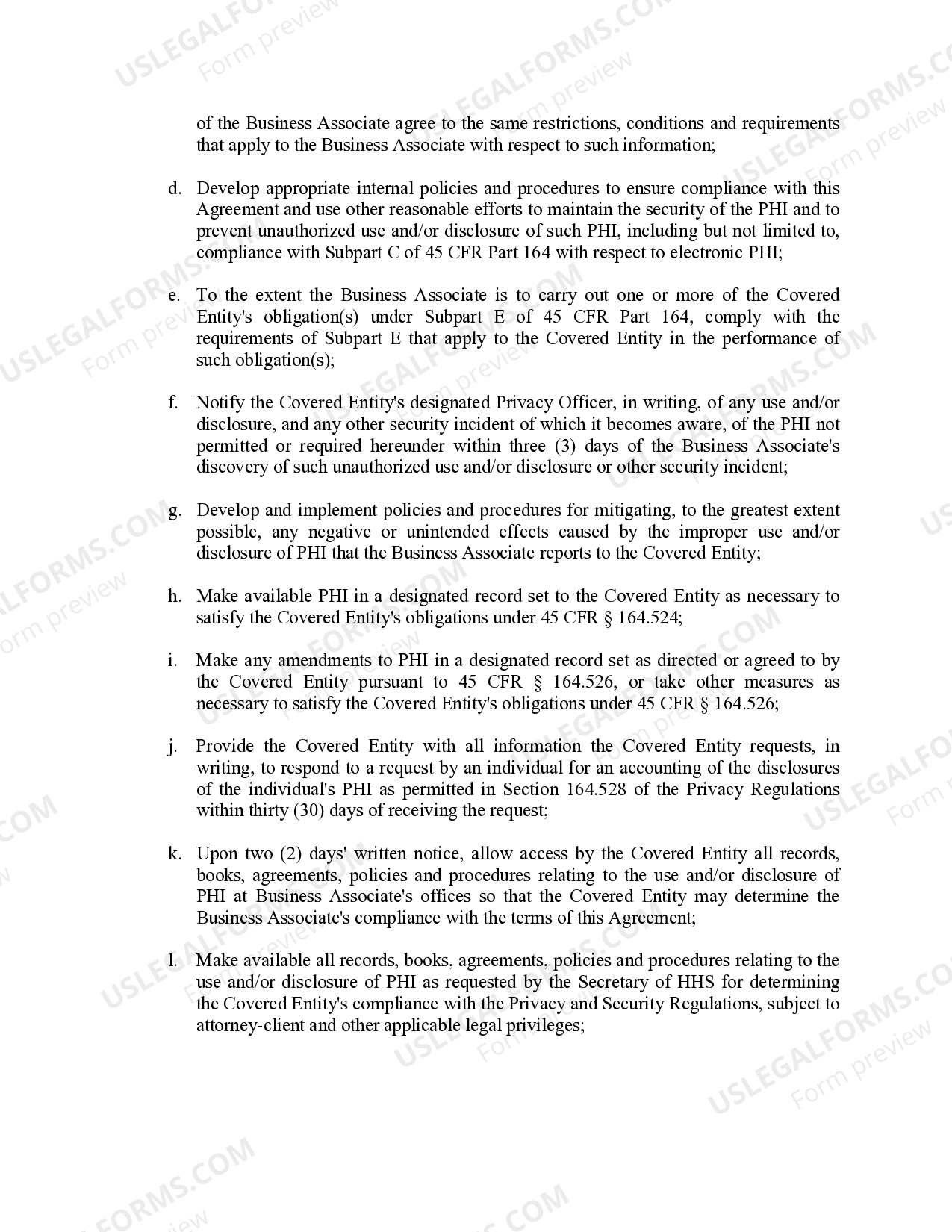 Agreement between Physician and Business Associate | US Legal Forms