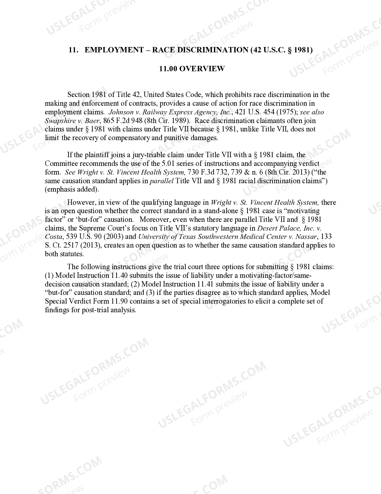 11.00 Employment Race Discrimination Overview | US Legal Forms