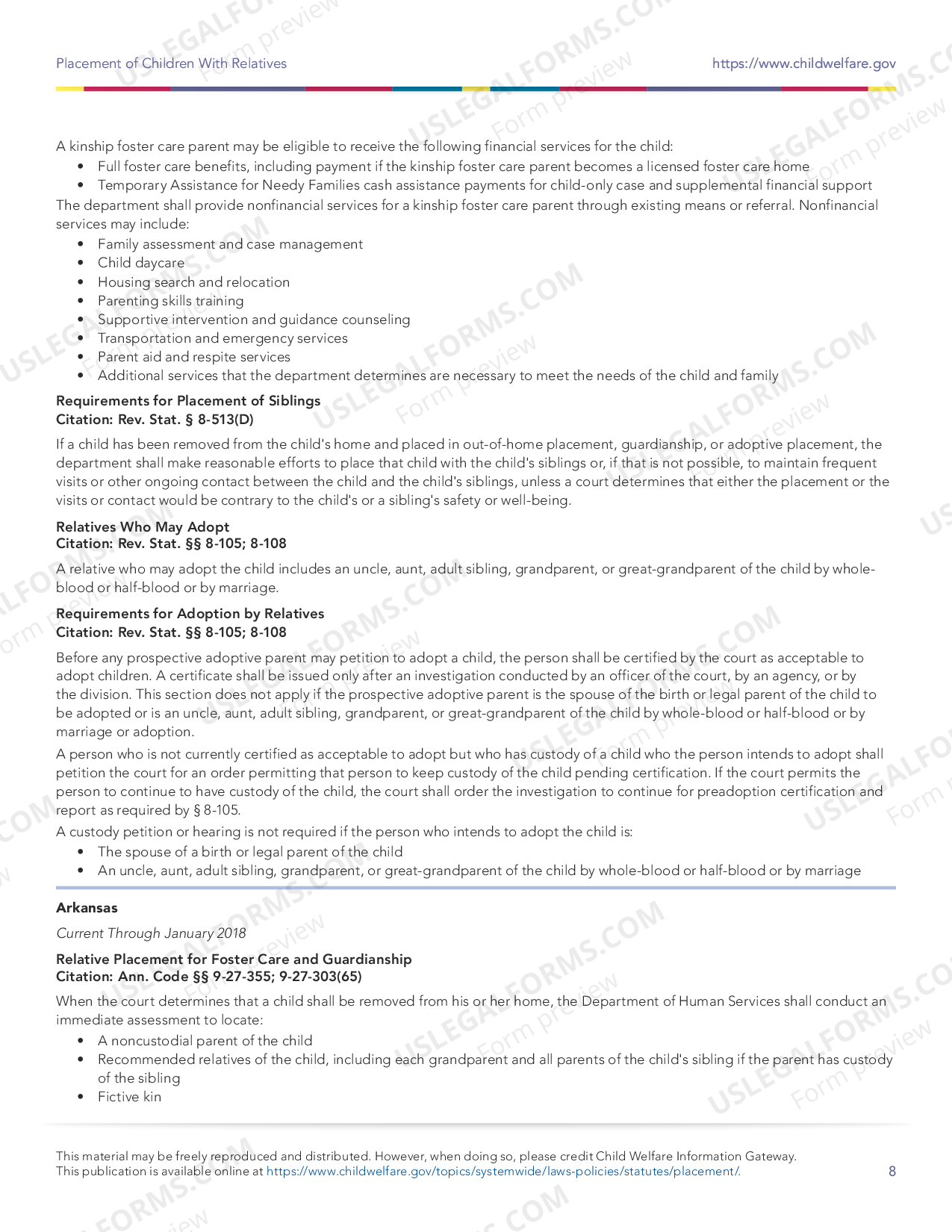 Placement of Children With Relatives | US Legal Forms