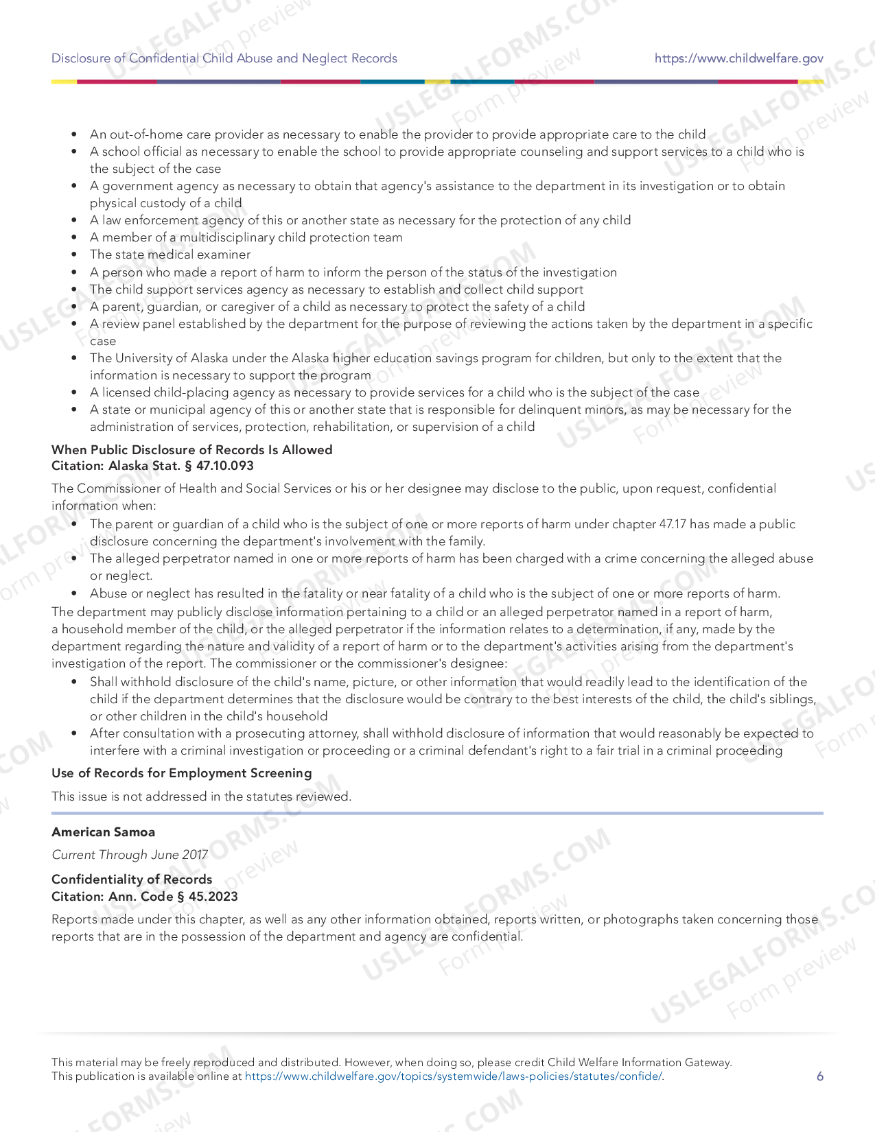 Disclosure of Confidential Child Abuse and Neglect Records | US Legal Forms