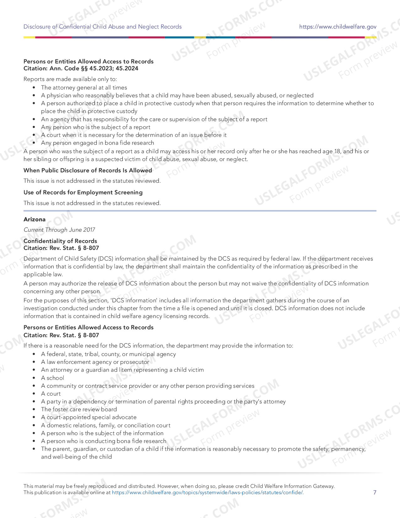 Disclosure of Confidential Child Abuse and Neglect Records | US Legal Forms