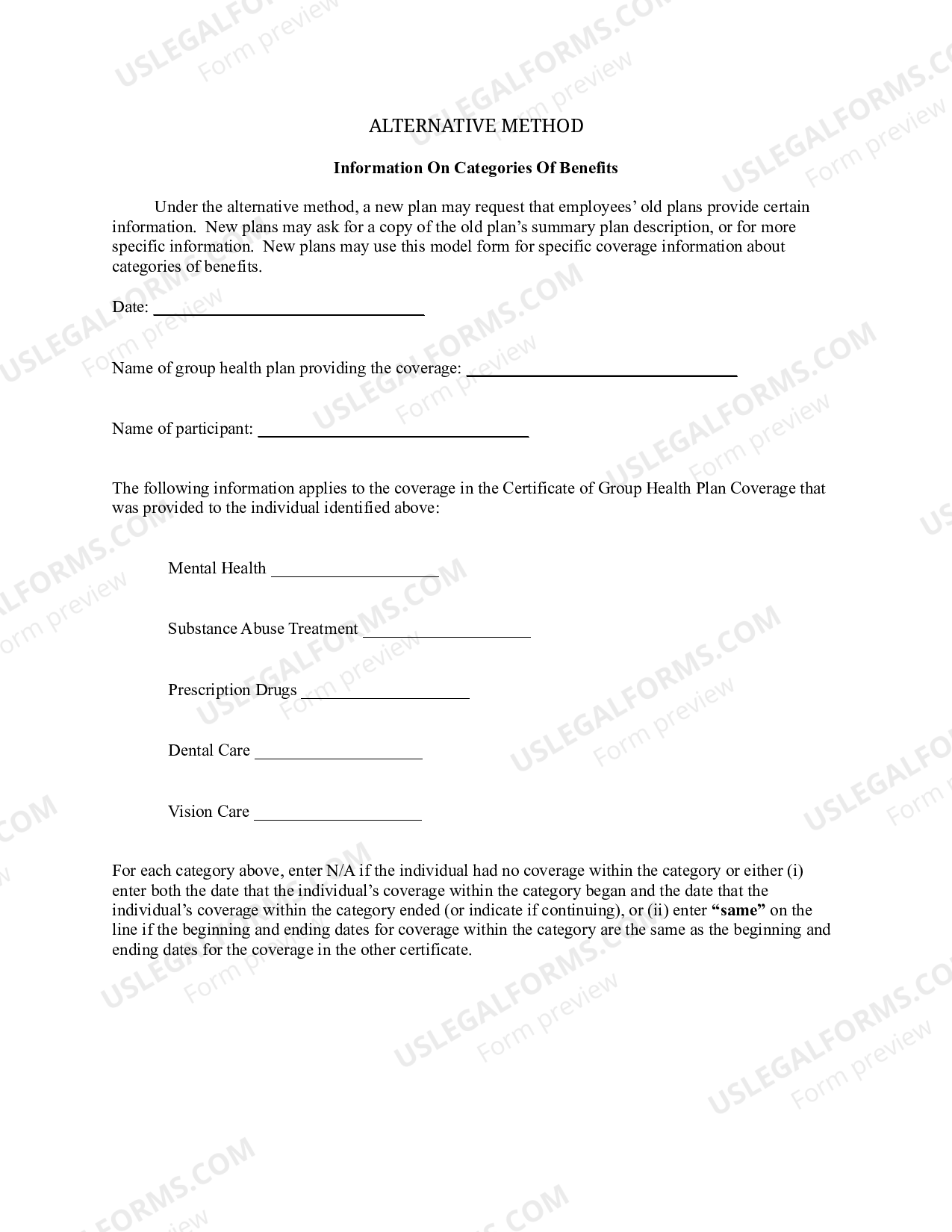 Montana Alternative Method | US Legal Forms
