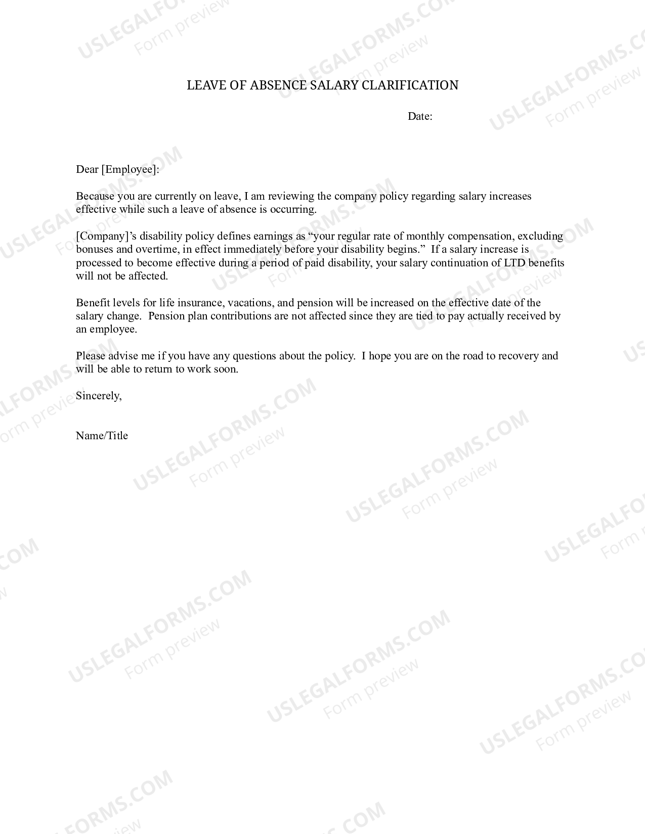 Nebraska Leave of Absence Salary Clarification - Leave Of Absence | US ...