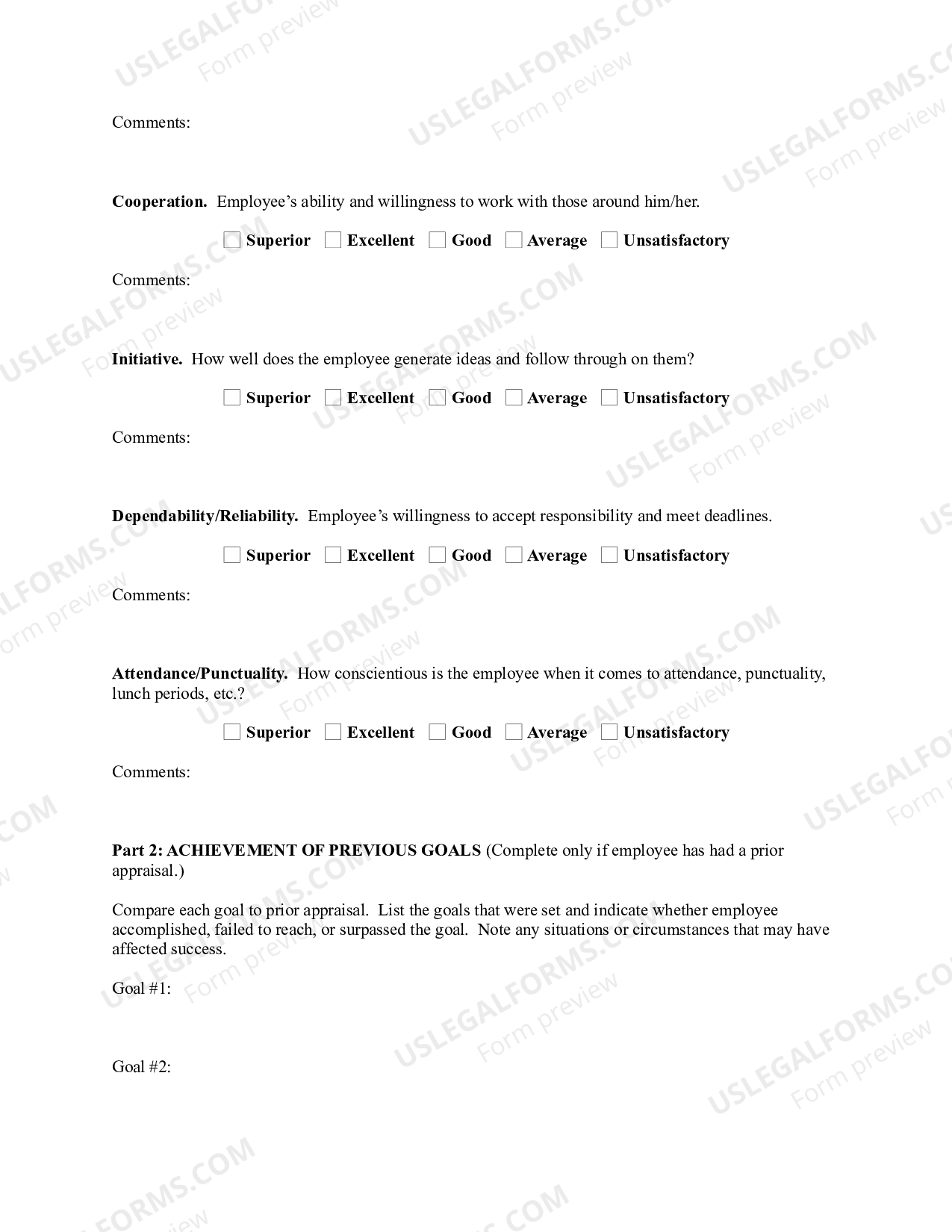 Montana Employee Evaluation Form for Software Engineer - Performance ...