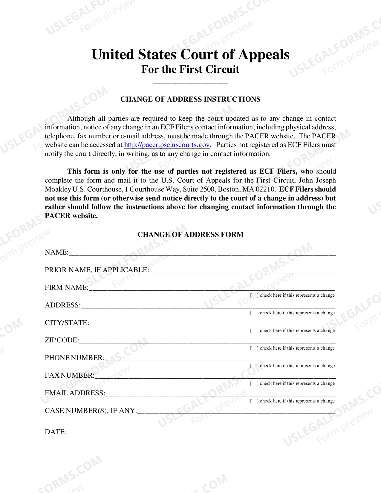 Change of Address Form | US Legal Forms