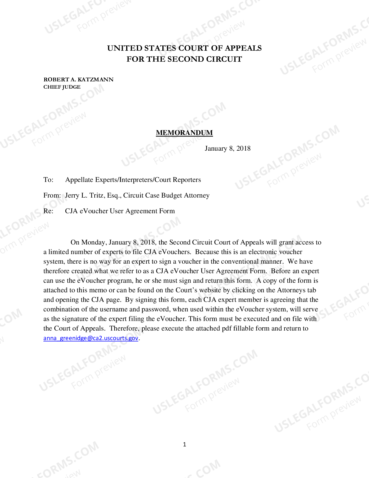 CJA eVoucher Expert Agreement Form | US Legal Forms