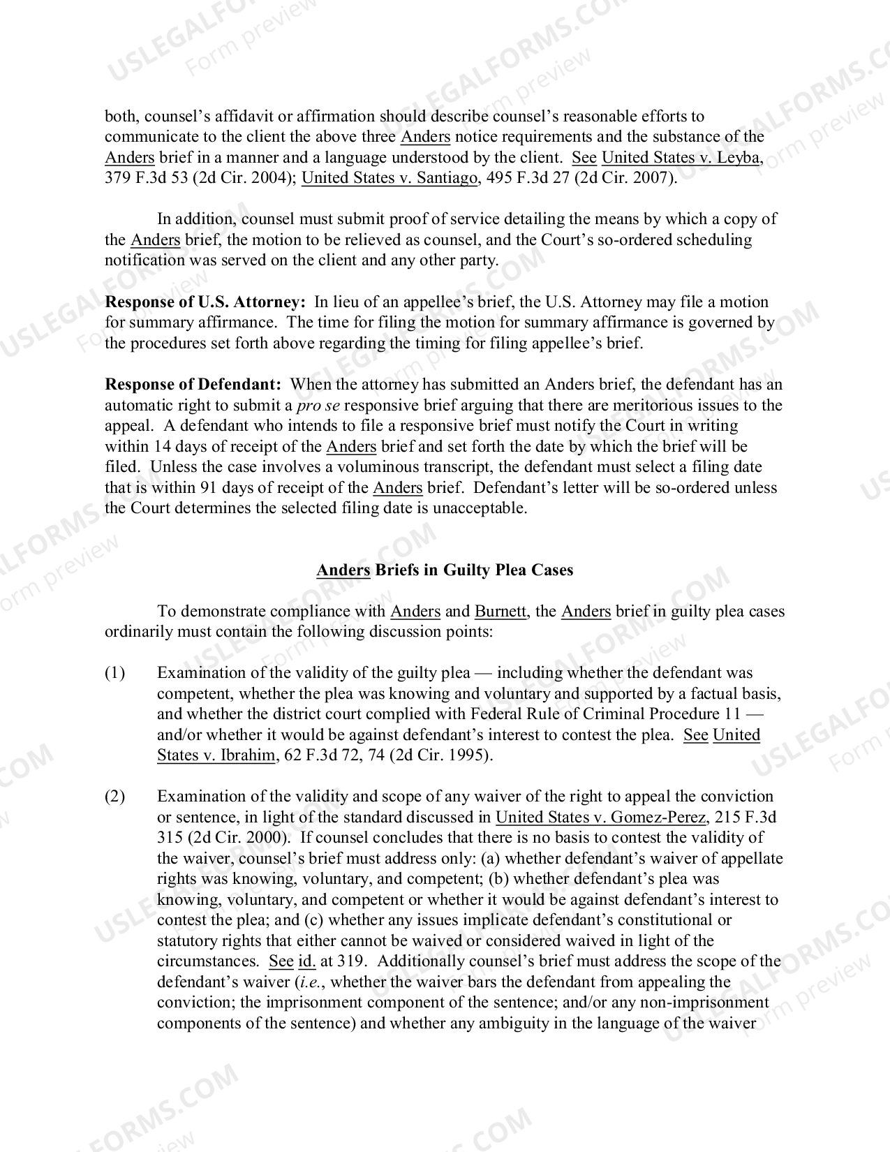 How to file an Anders brief Appendix A: Checklist for filing an Anders ...