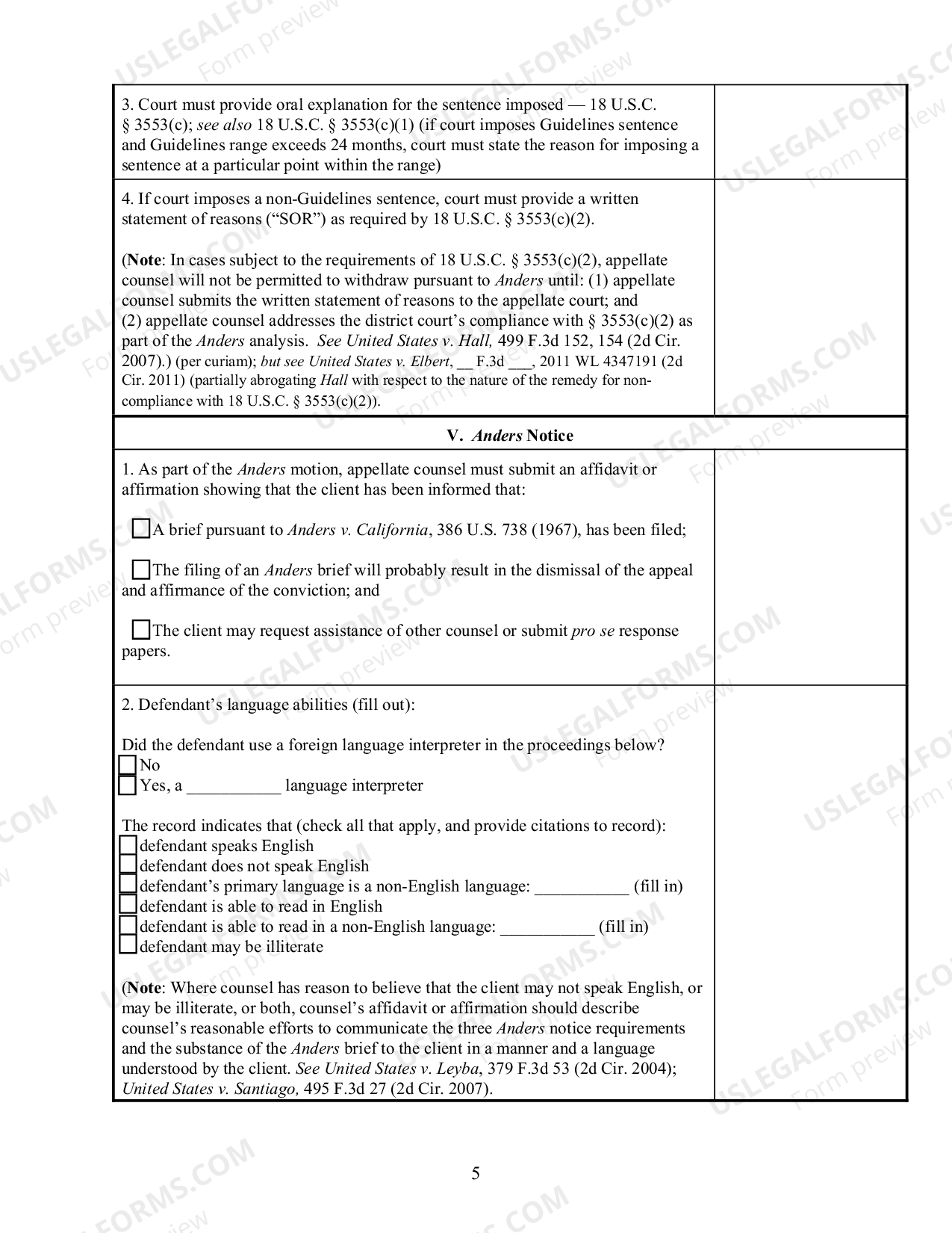 How to file an Anders brief Appendix A: Checklist for filing an Anders ...