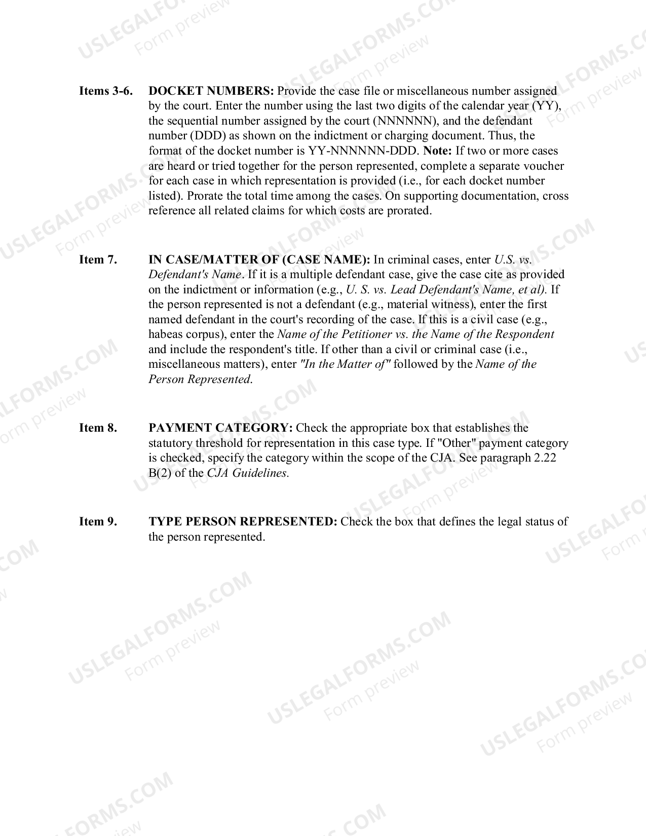 CJA Form 20 Instructions | US Legal Forms
