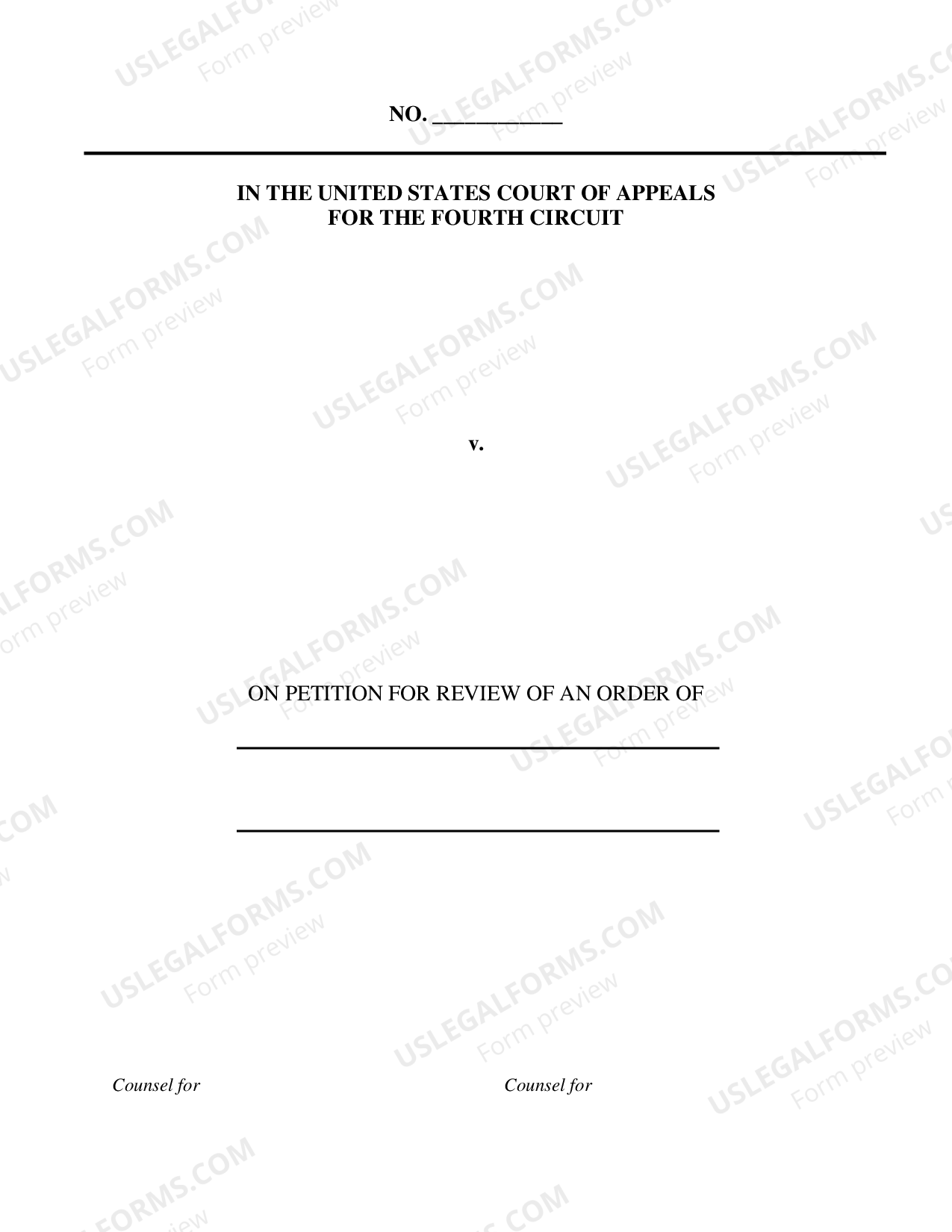 Appendix Cover Page (Agency Review) | US Legal Forms