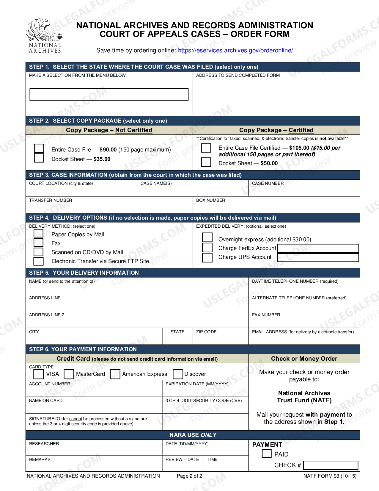 National Archives Form 93 | US Legal Forms
