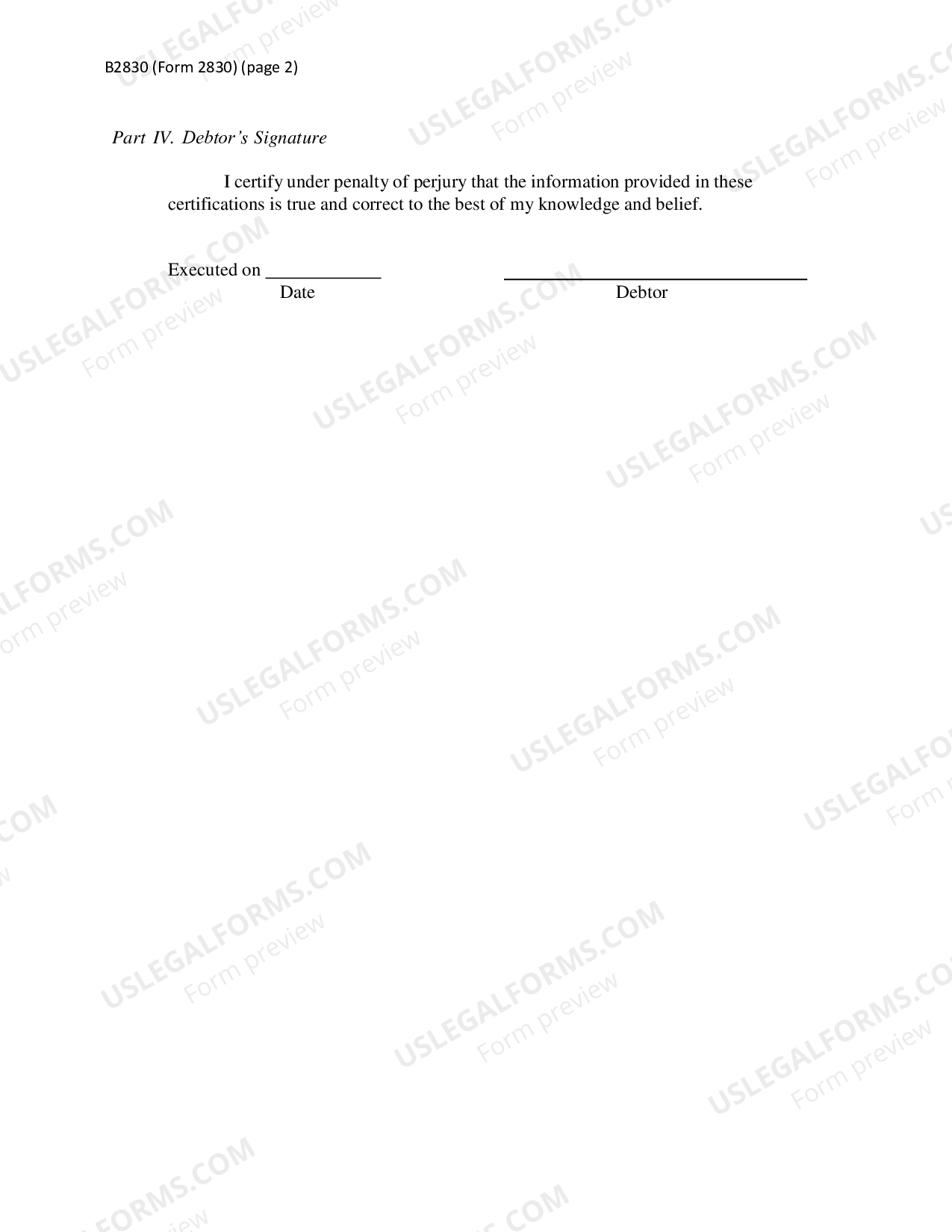 Chapter 13 Debtor's Certifications Regarding Domestic Support ...