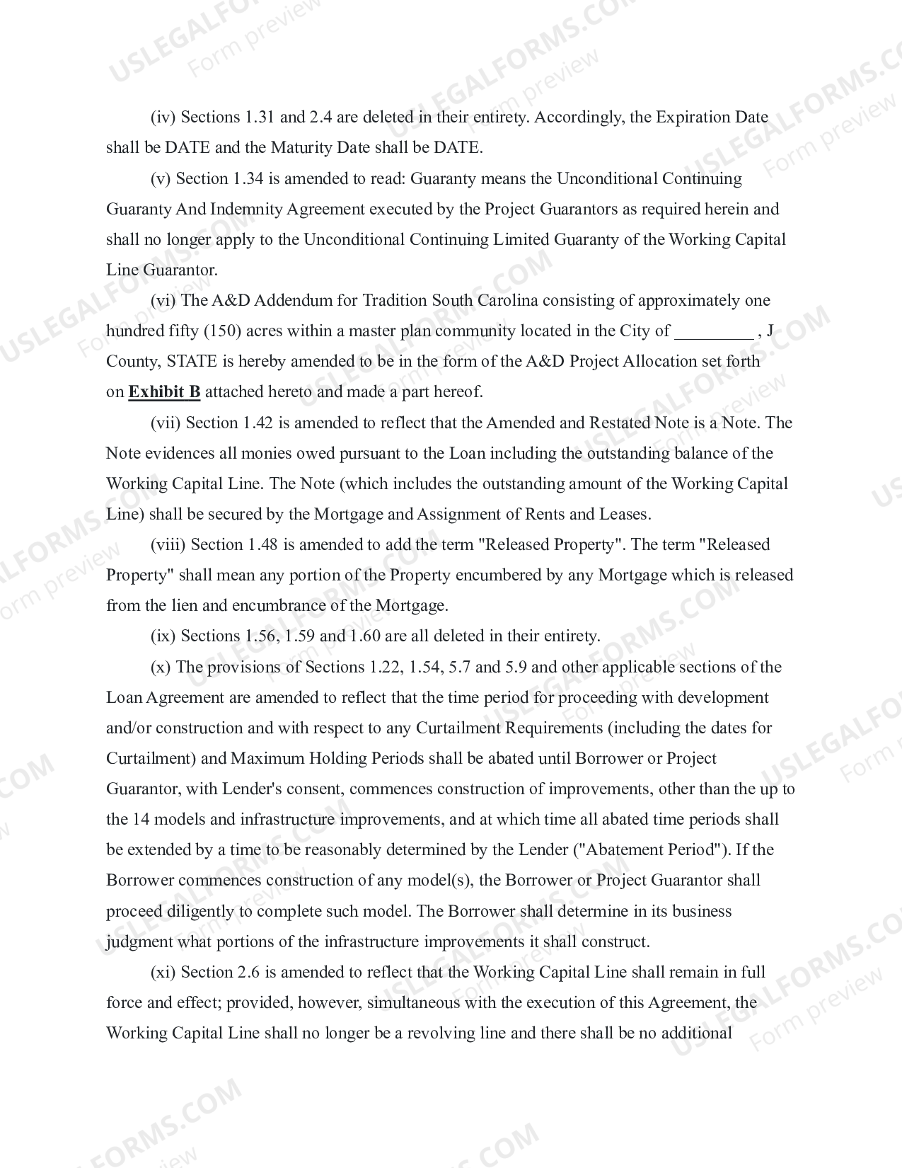 Assumption and Modification of Note and Loan Agreement | US Legal Forms