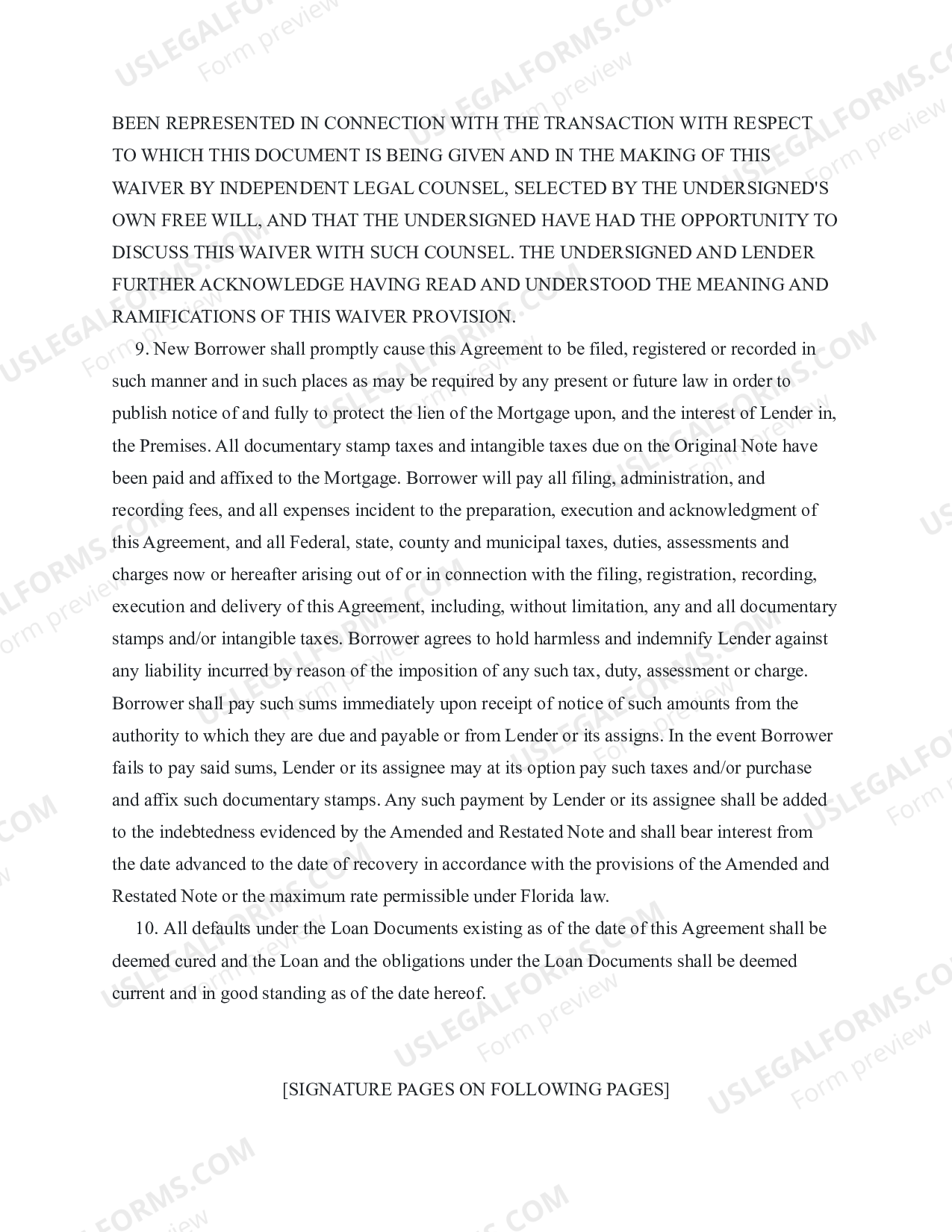 Assumption and Modification of Note and Loan Agreement | US Legal Forms