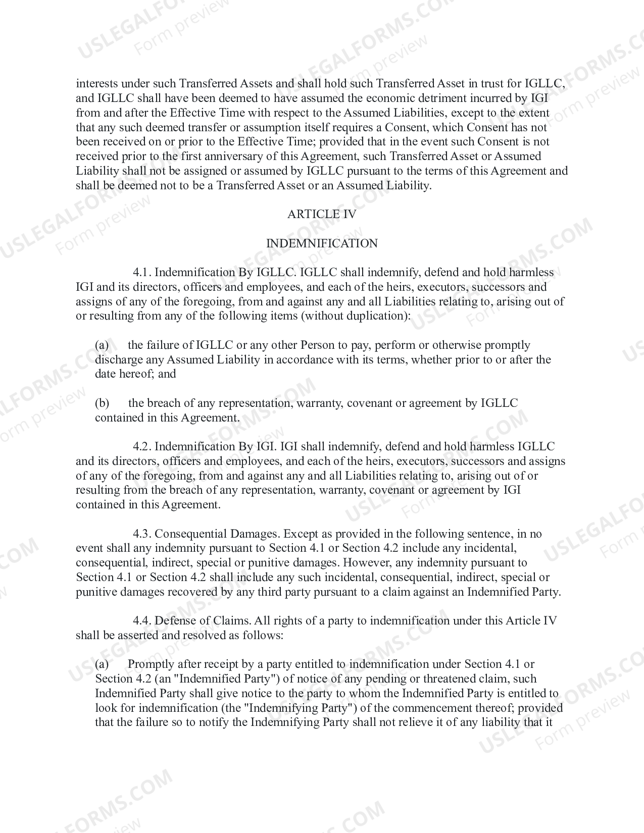 Contribution and Assumption Agreement - direct and indirect ...